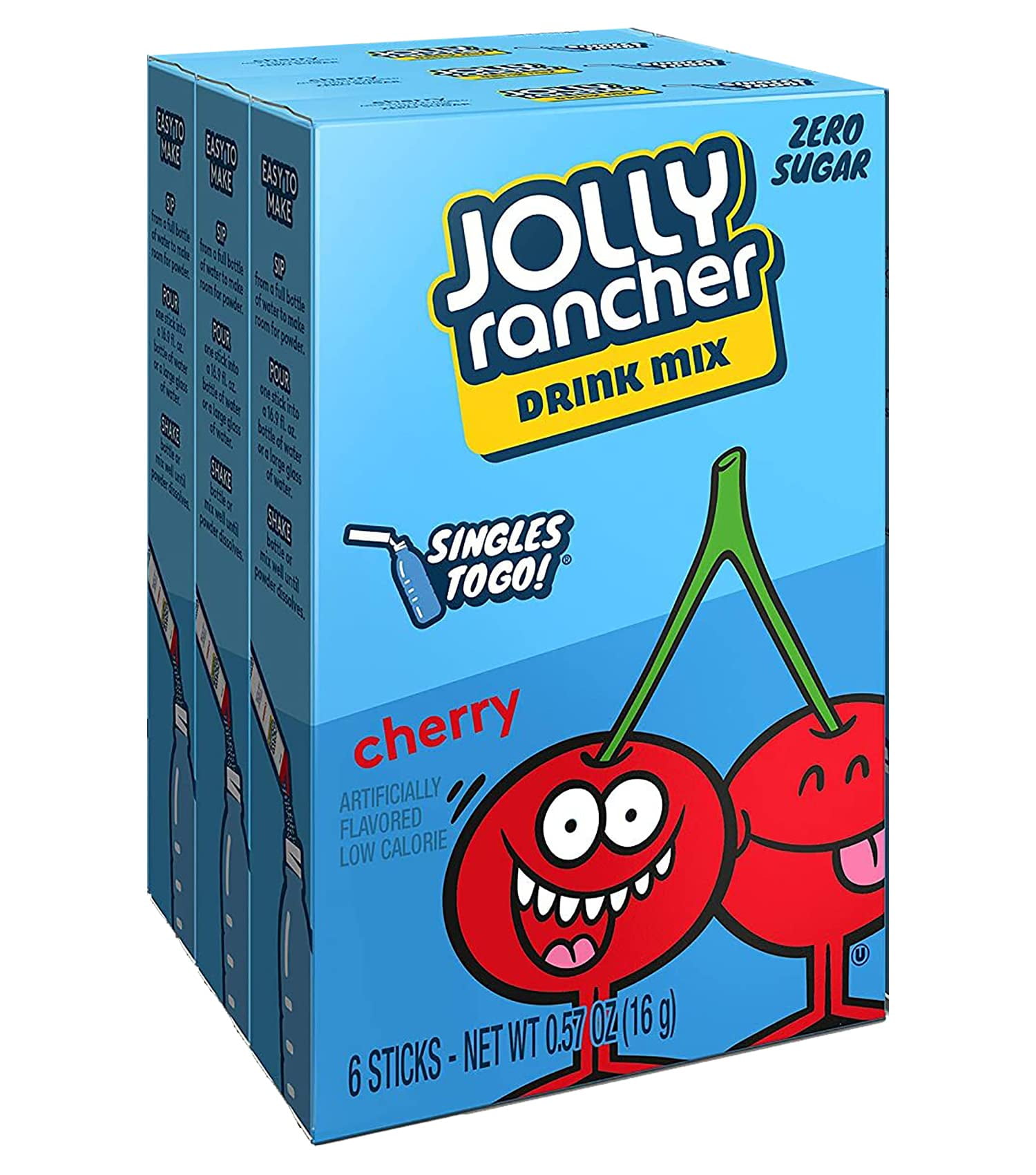 Jolly Rancher CHERRY Singles to Go 3 Boxes of 6 Packets Each - Walmart.com