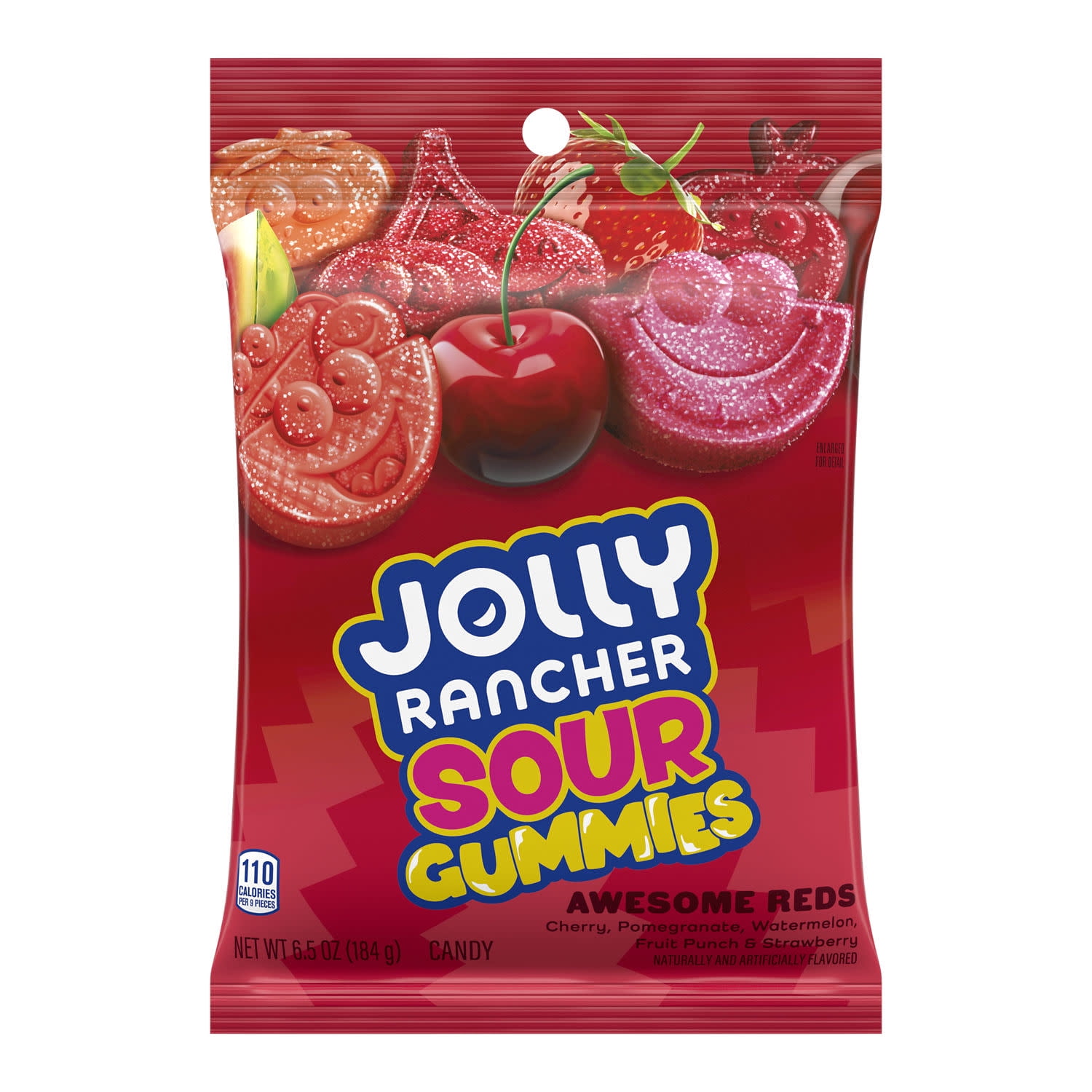 Jolly Rancher Sour Gummies Awesome Reds Assorted Fruit Flavored Candy, Bag 6.5 oz (Pack of 15 ...