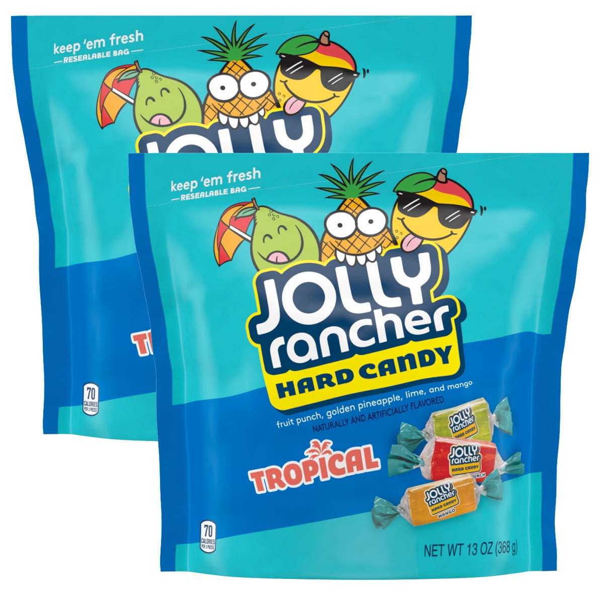 Jolly Rancher Tropical Bag, 13 Ounce Bag (Pack of 2), Individually ...
