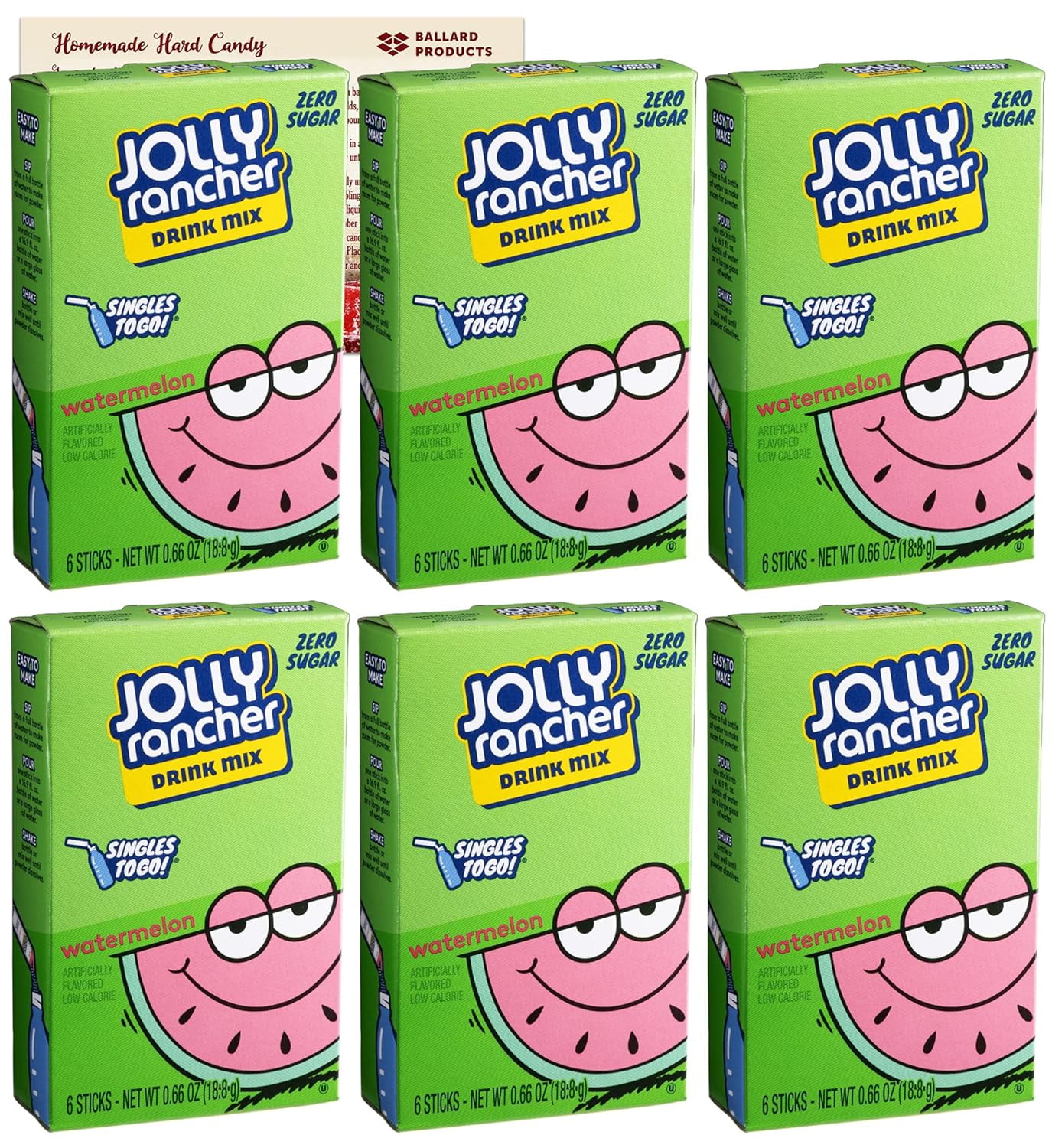 Jolly Rancher Watermelon Singles To Go Powdered Drink Mix | 6 Boxes ...