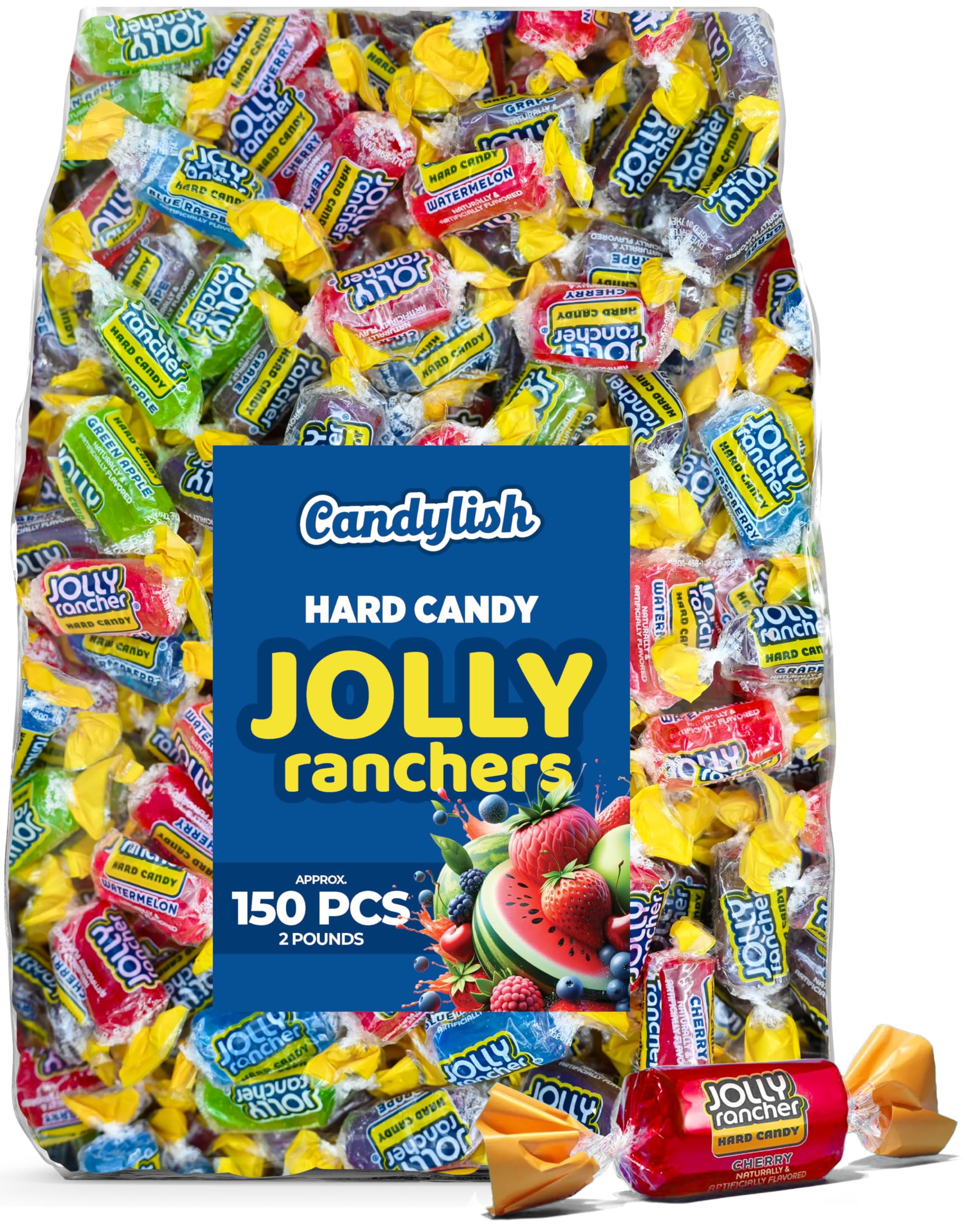 Jolly Ranchers Hard Candy BCF26 Assorted - 2 LB Bulk Bag (Approximately ...