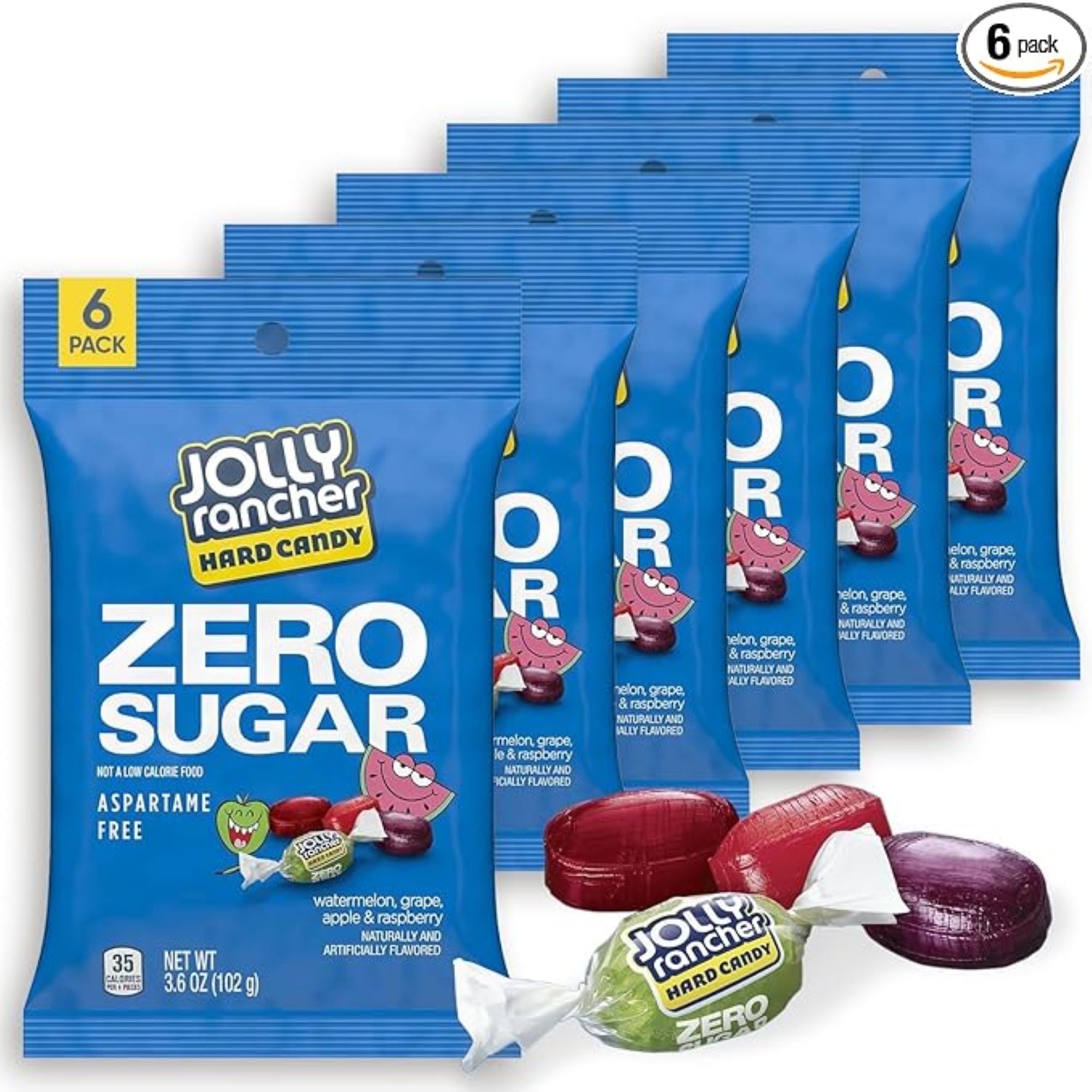 Jolly Rancher Assorted Hard Candy, Sugar Free, 6 Pack, 3.6 oz - Walmart.com