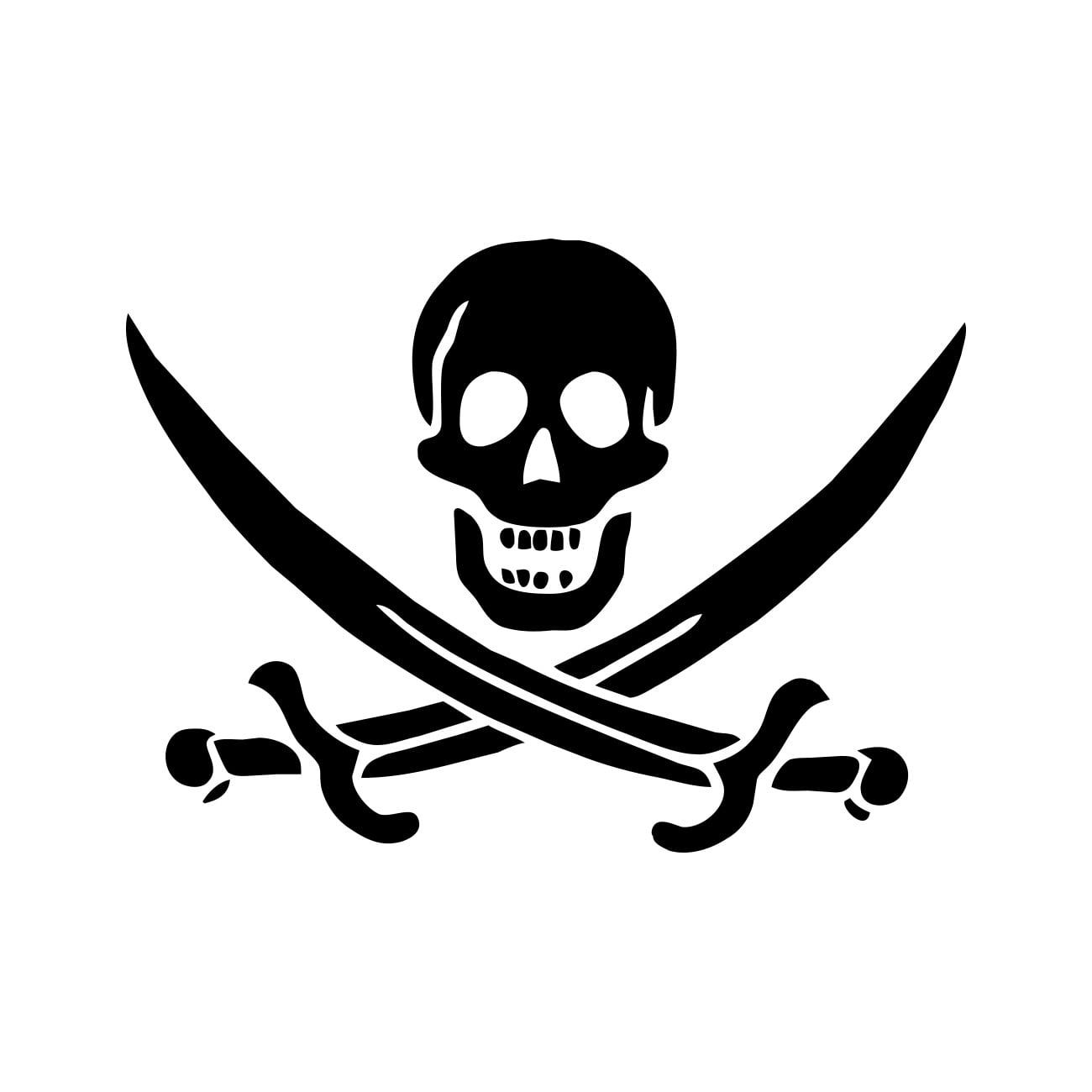 Jolly Roger Calico Jack Rackham Pirate Sticker Decal Die Cut - Self ...