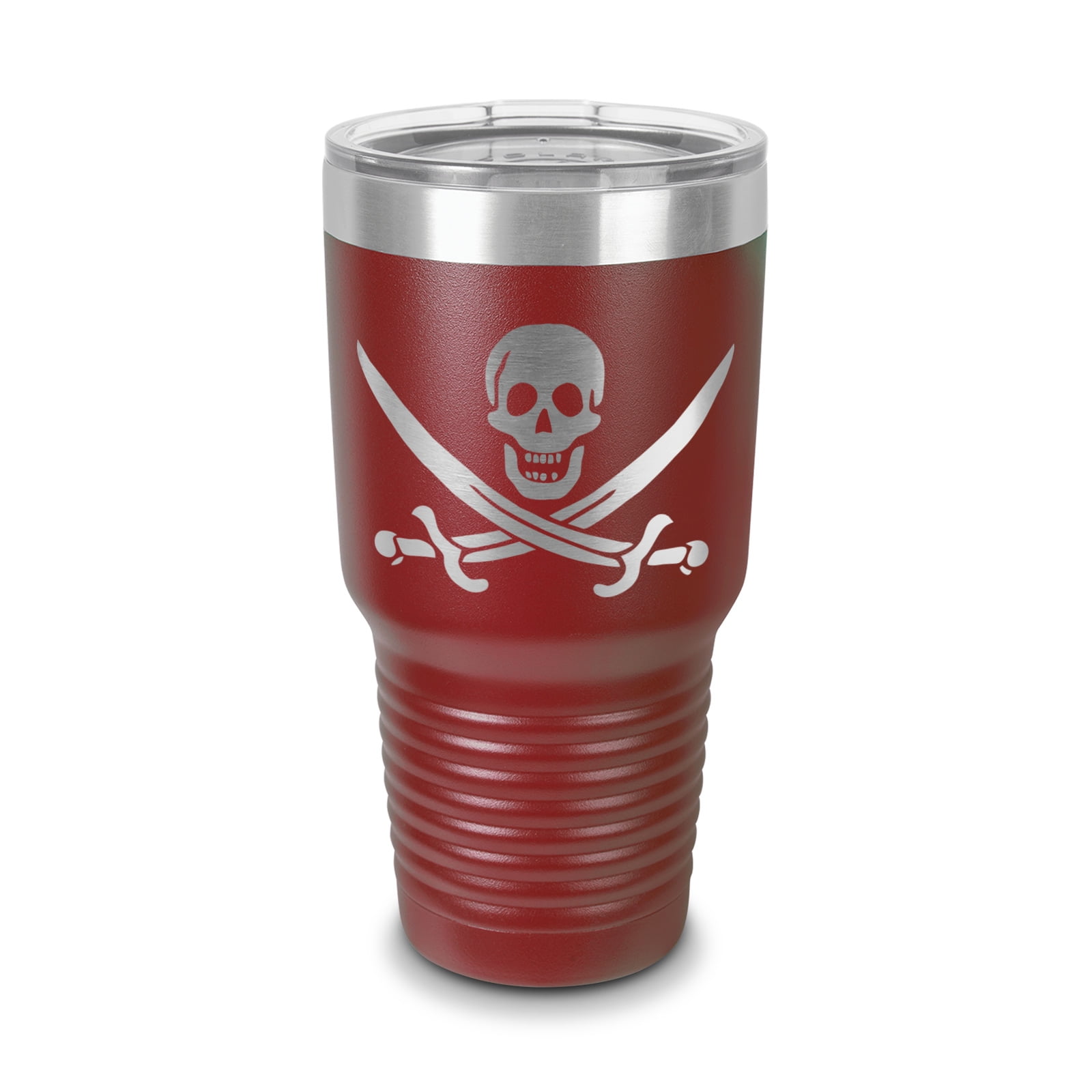 Jolly Roger Calico Jack Rackham Pirate Tumbler 30 oz - Laser Engraved w ...