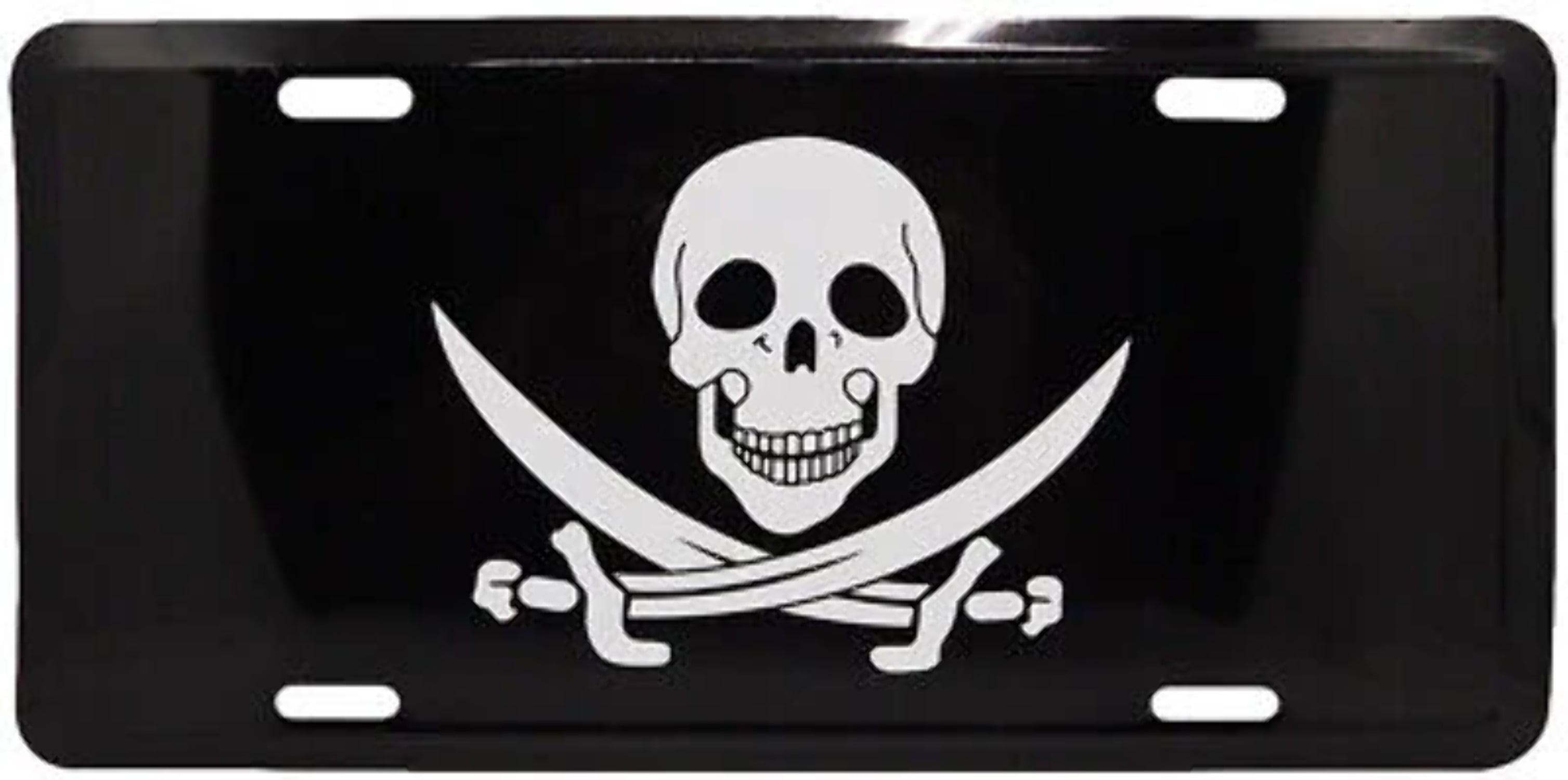 Jolly Roger Captian Calico Jack Rackam Pirate 6"x12" License Plate Sign ...