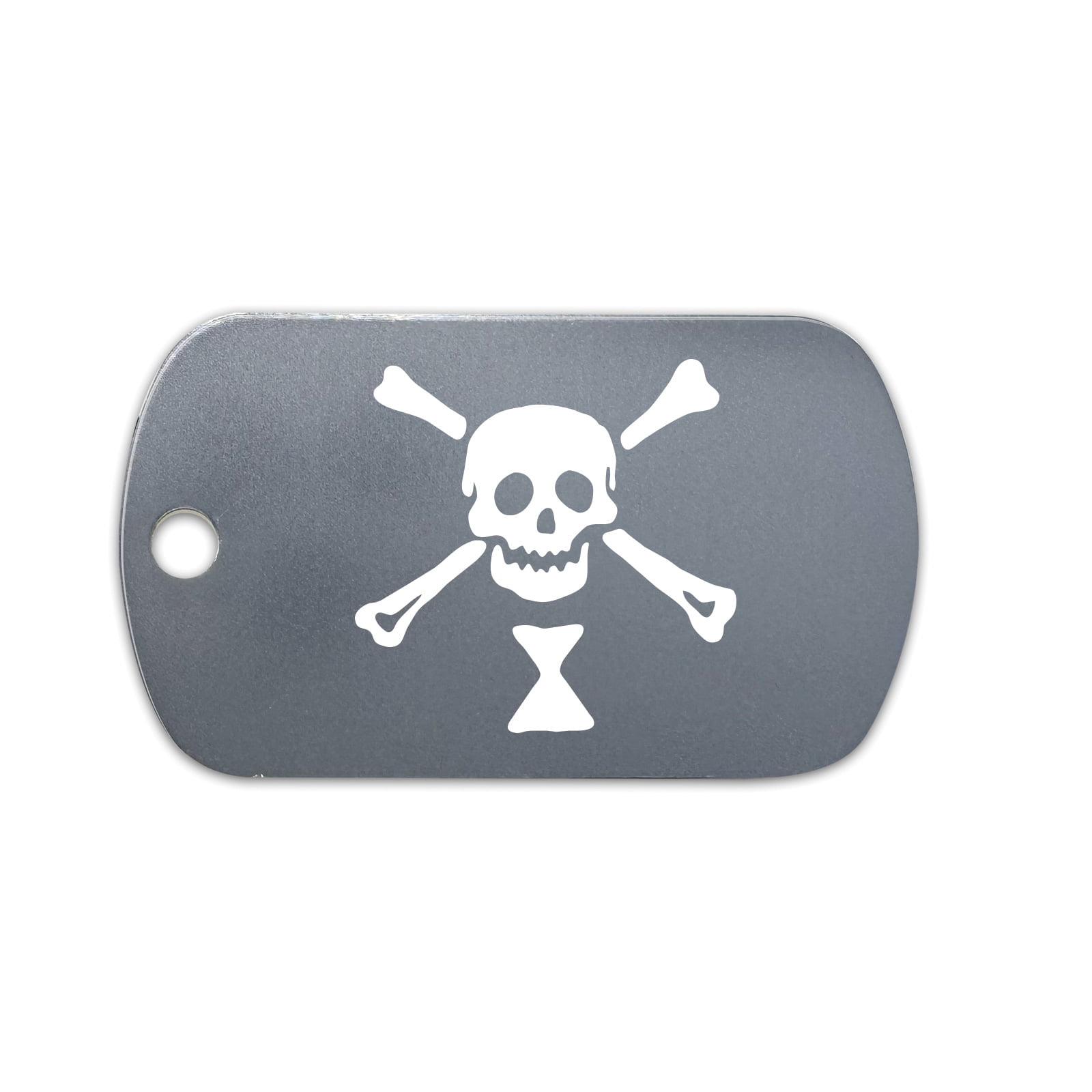 Jolly Roger Emanuel Wynne Pirate GI Dog Tag Aluminum Keychain - Silver ...