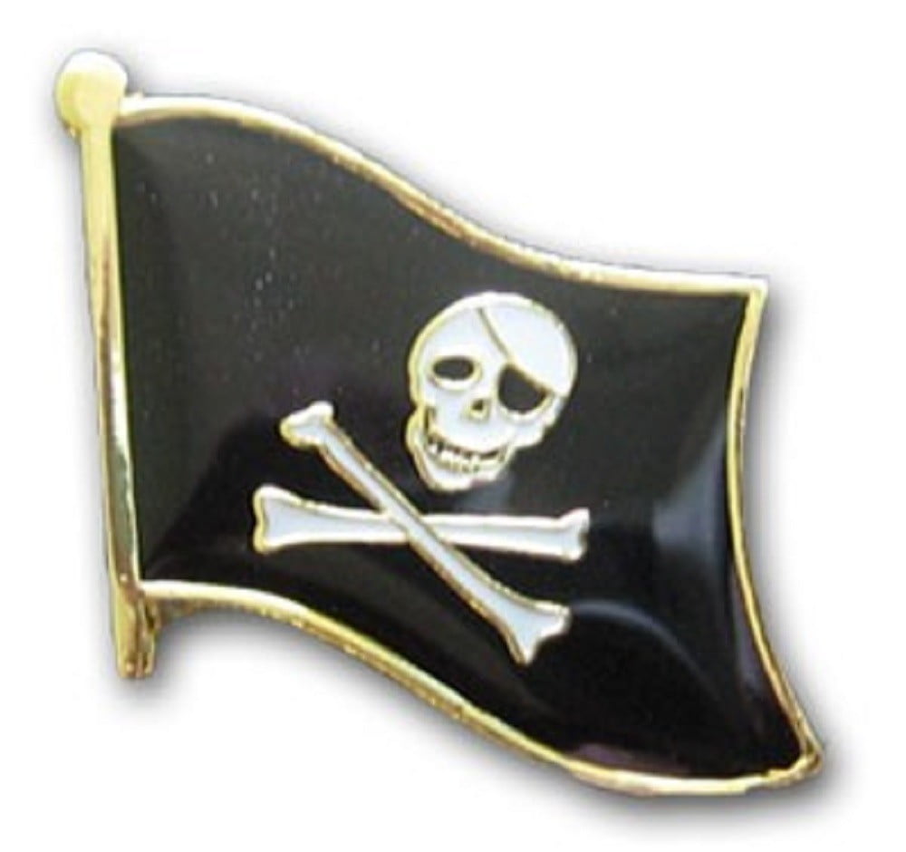 Jolly Roger Pirate Eye Patch Flag Bike Motorcycle Hat Cap lapel Pin ...