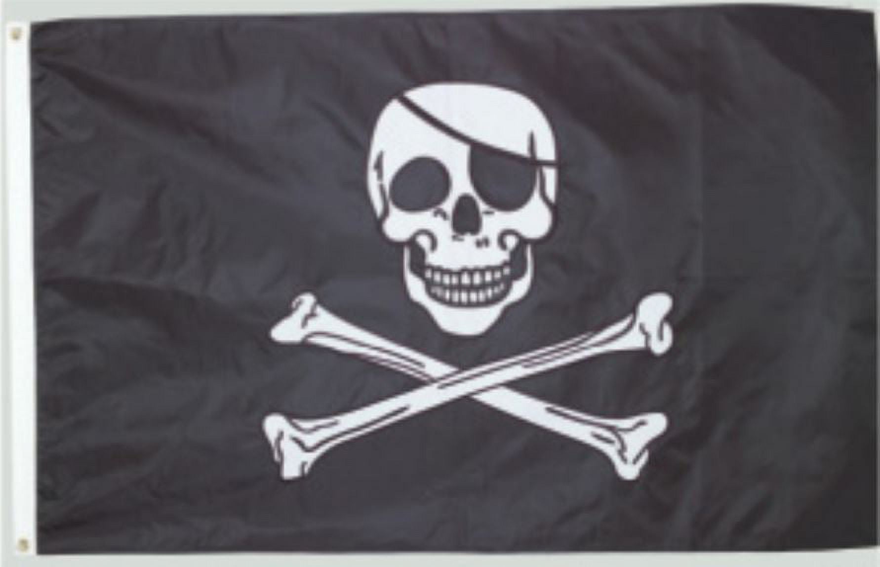 Jolly Roger Pirate Flag Embroidered Nylon 3 x 5 Foot New - Walmart.com