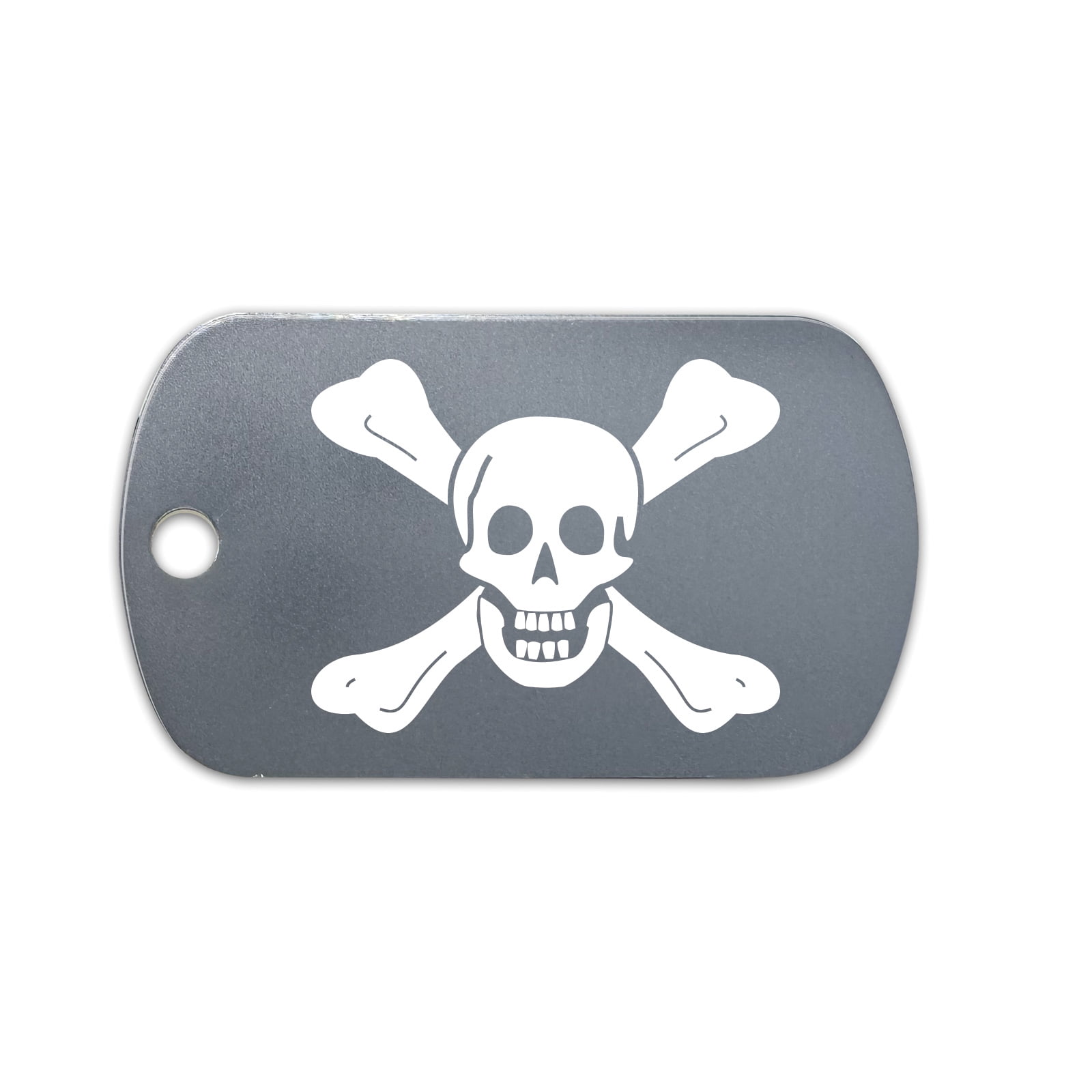 Jolly Roger Richard Worley Pirate GI Dog Tag Aluminum Keychain - Silver ...