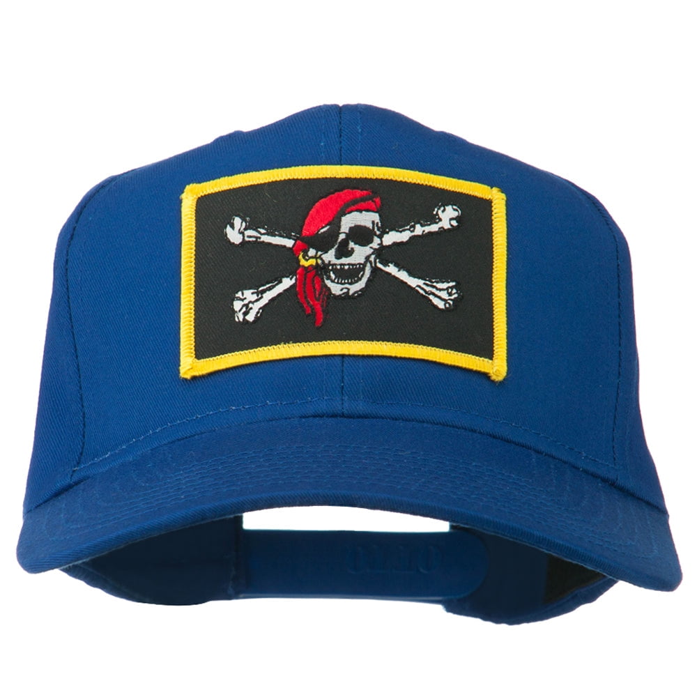 Jolly Roger Scarf Skull Patched Cap - Royal OSFM - Walmart.com