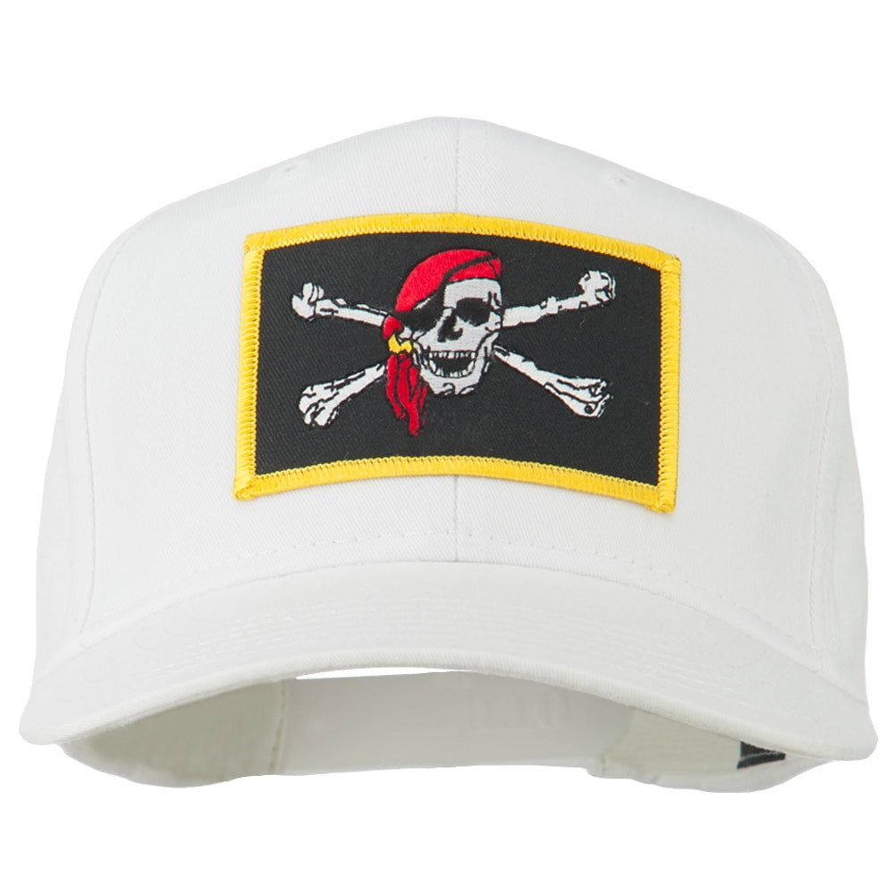 Jolly Roger Scarf Skull Patched Cap - White OSFM - Walmart.com