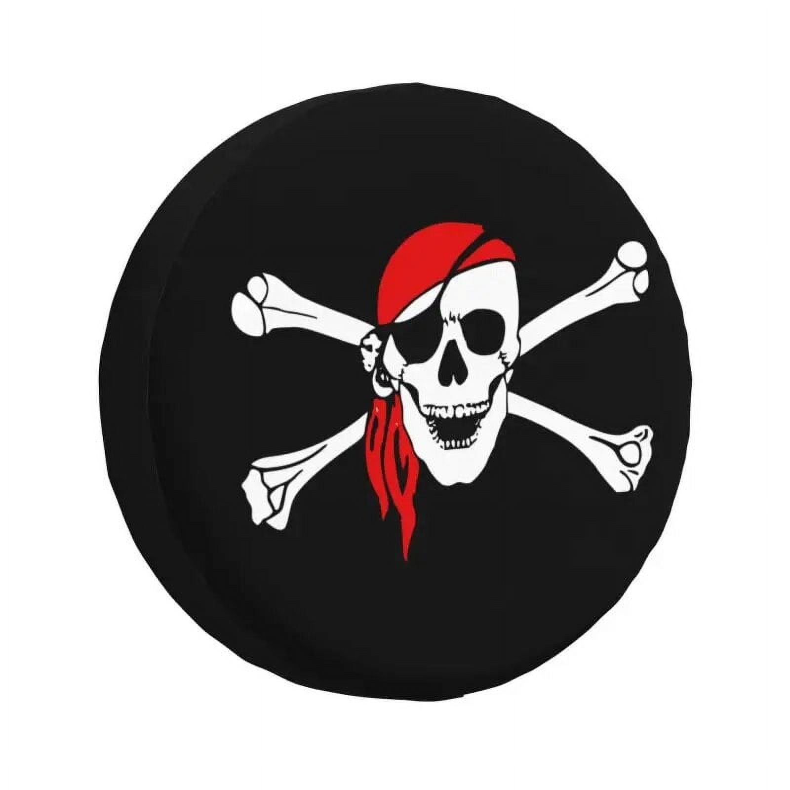 Jolly Roger Skull Cross Bones Pirate Flag Tire Cover 4wd 4x4 Trailer