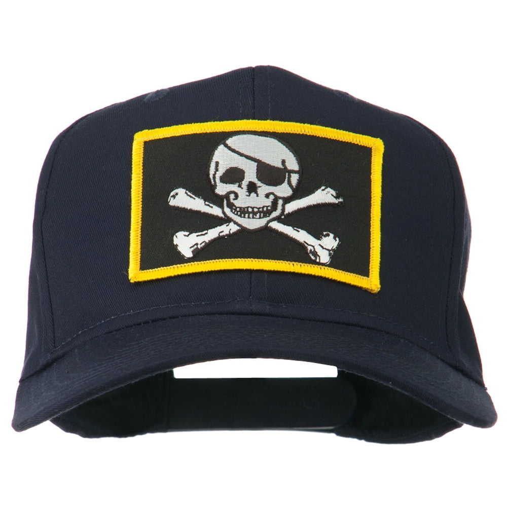 Jolly Roger Skull Military Patched Cap - Navy OSFM - Walmart.com