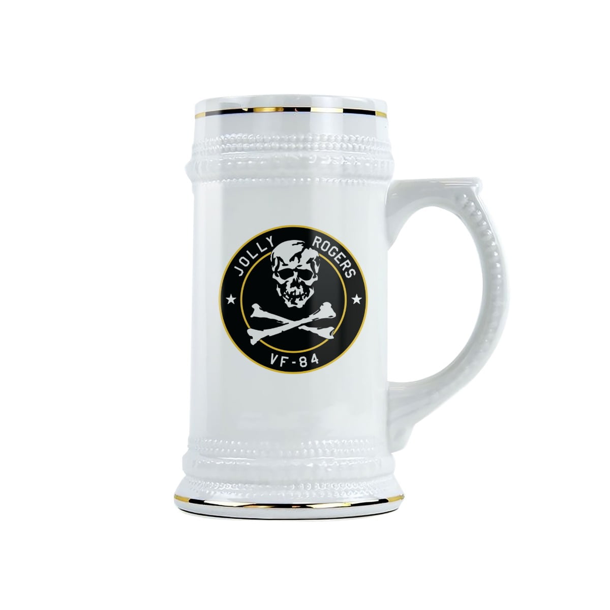 Jolly Rogers VF-84 Skull and Crossbones 22 oz Ceramic Beer Stein ...