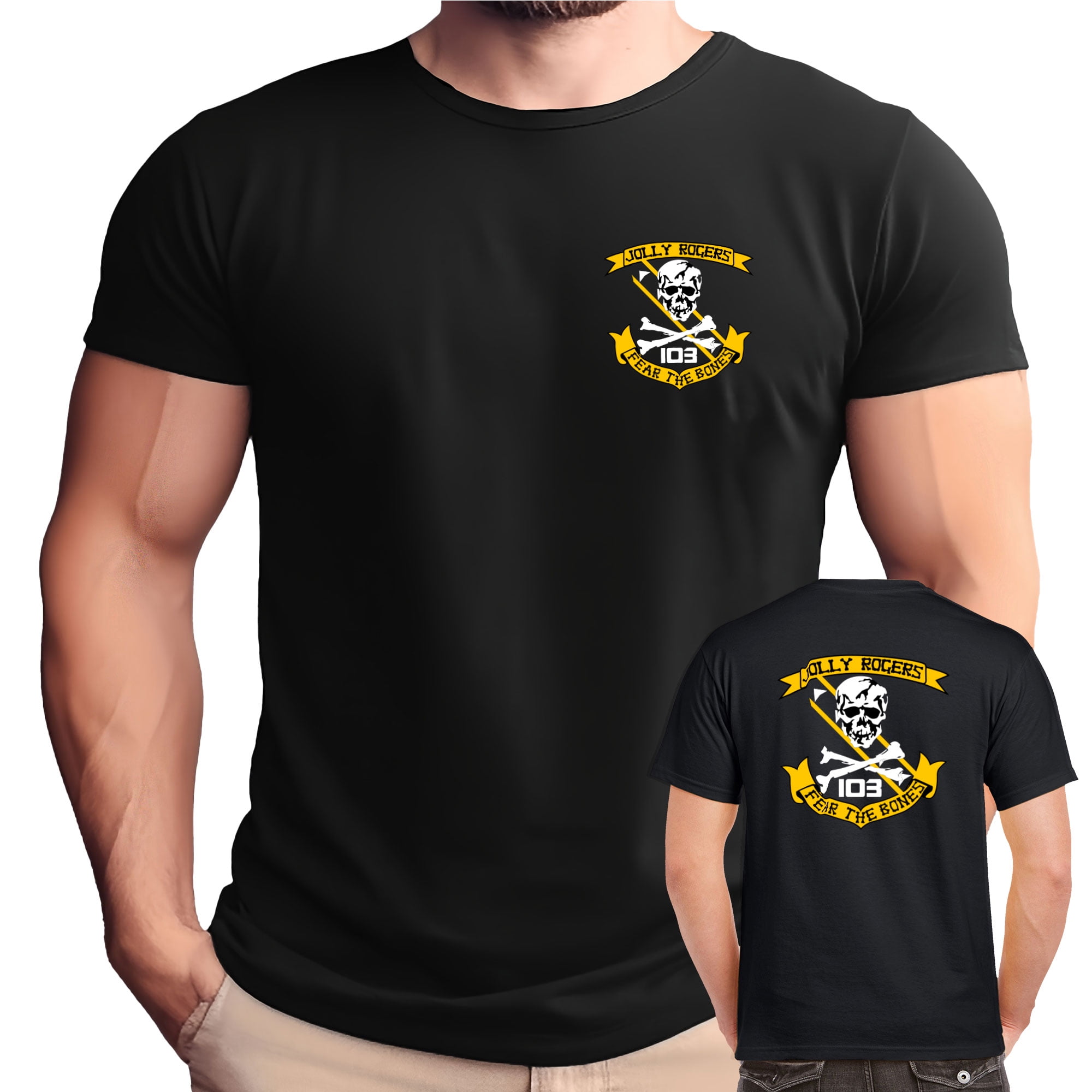 Jolly Rogers VFA-103 Fear The Bones Double Sided Shirt-Large - Walmart.com