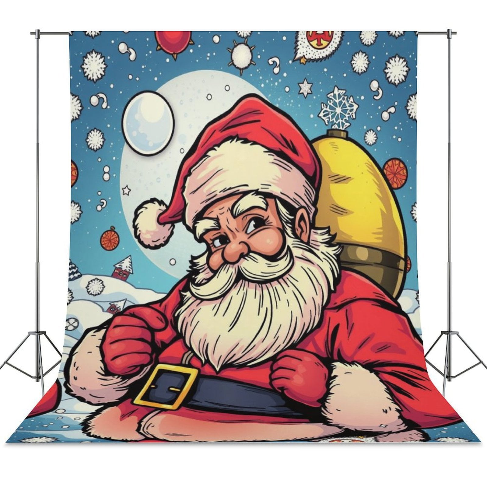 Jolly Santa Claus Photography Backdrops Adult Photostudio Props Decors ...