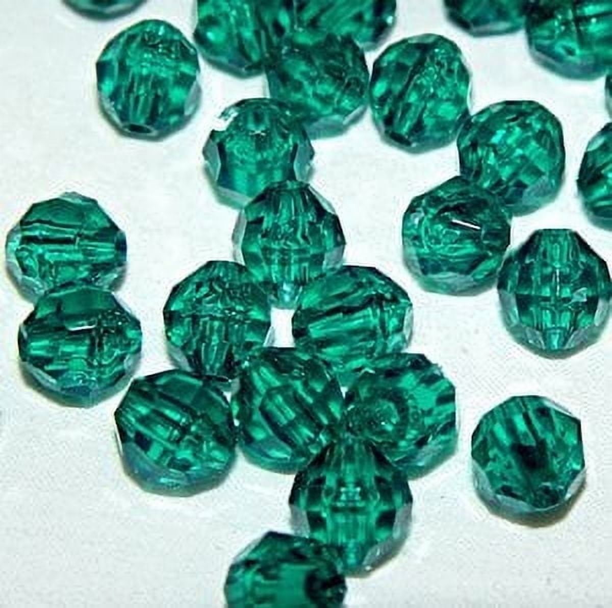 Jolly Store Crafts 6mm Emerald color Faceted Round Beads, 500pc., Made ...