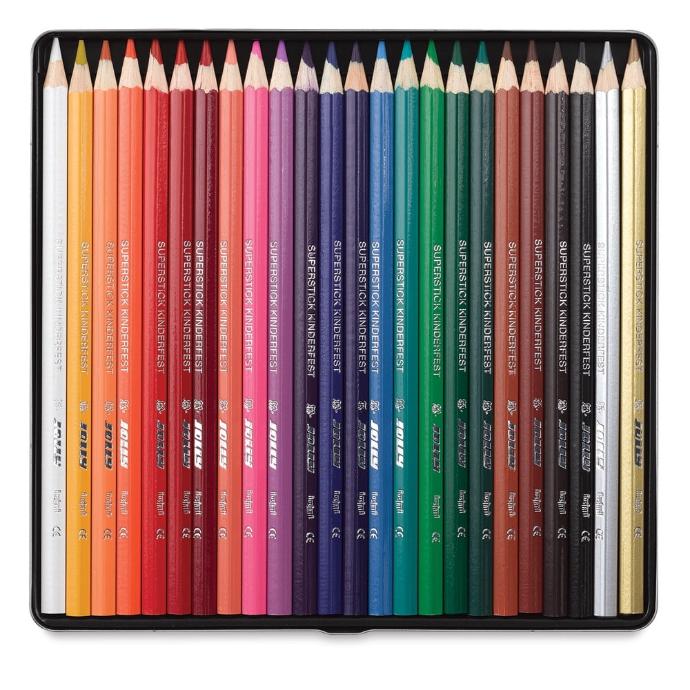 Jolly Superstick Colored Pencils - Assorted Colors, Set of 24 - Walmart.com