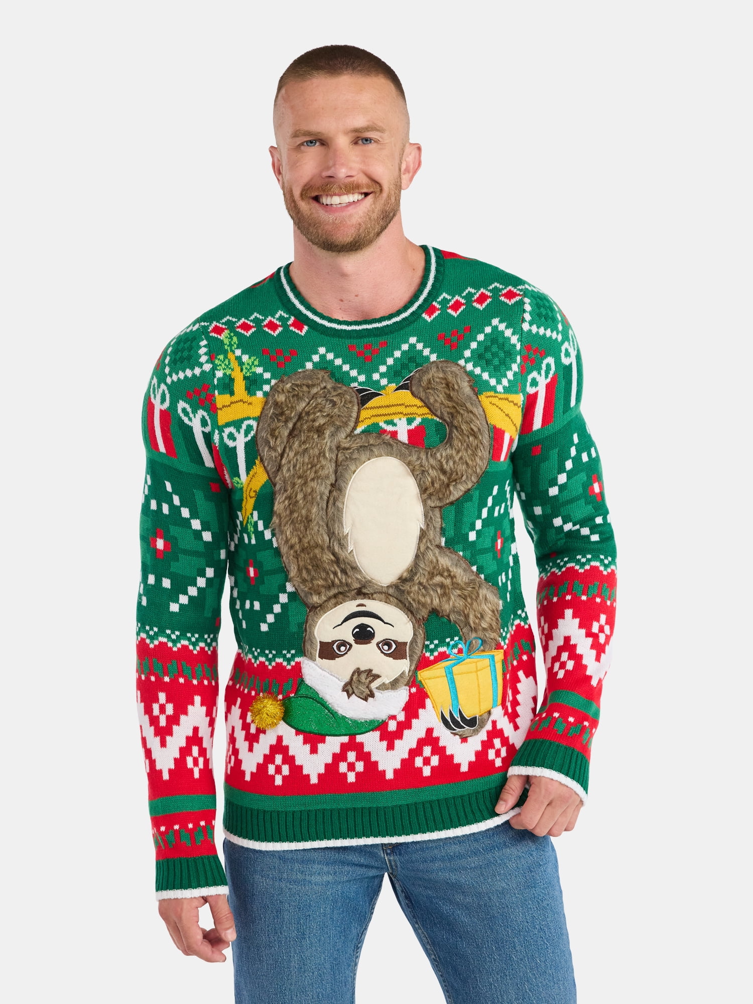 Jollidays Men's Christmas Sweater with Long Sleeves, Midweight, Sizes S ...