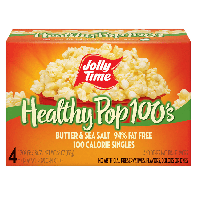 Jolly Time Mini Flavored Healthy Pop Butter Microwave Popcorn, 100 ...