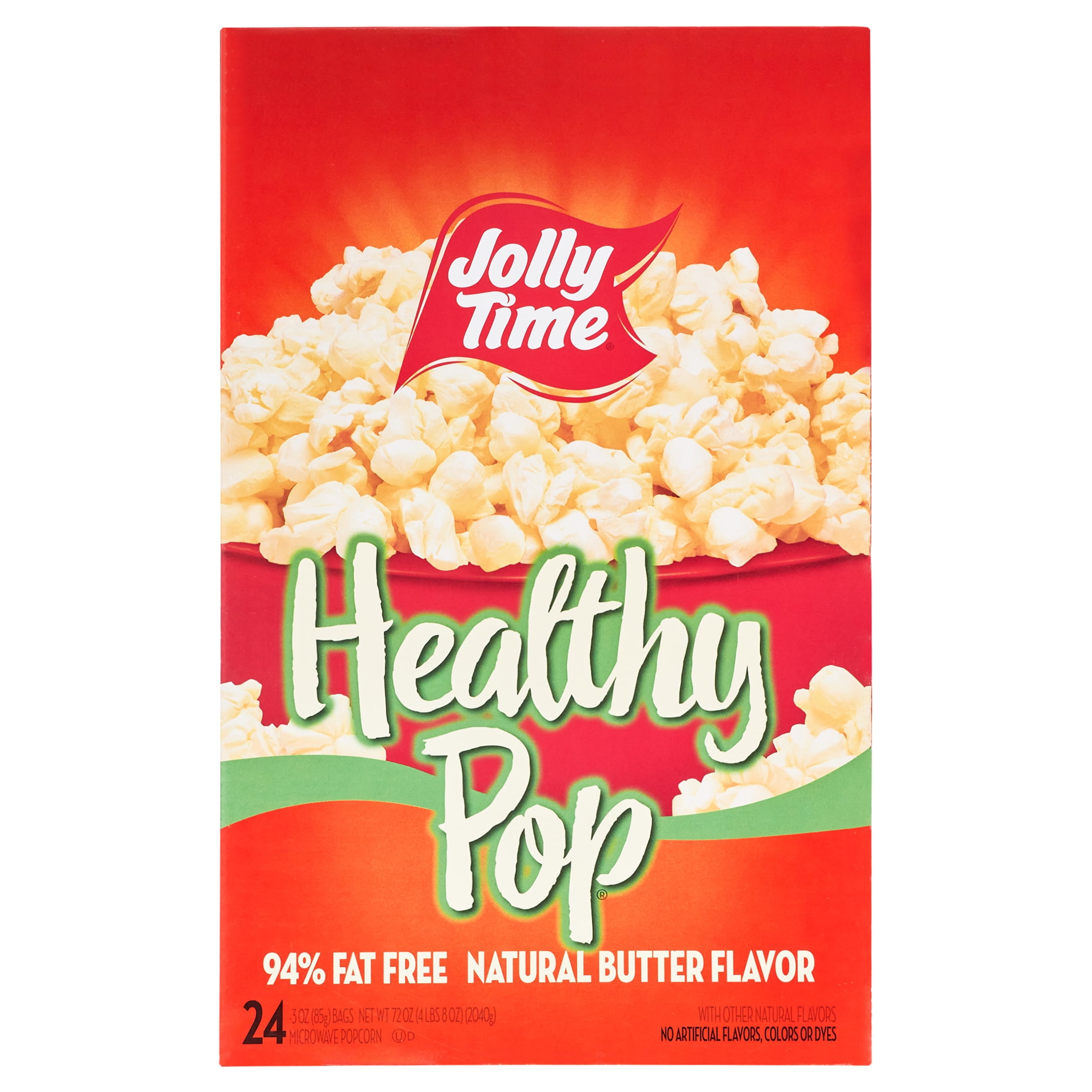 Jolly Time Butter & Sea Salt, Healthy Pop Microwave Popcorn, 3 oz, 24 ...