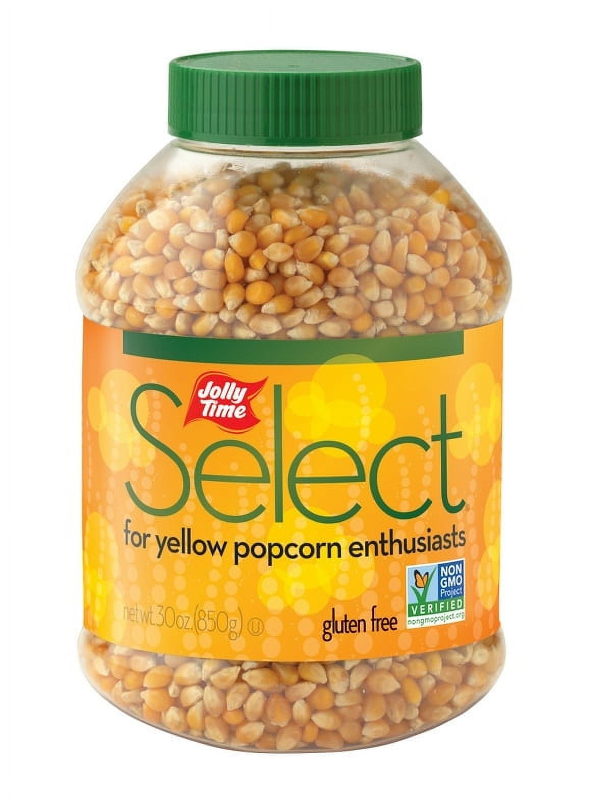 Jolly Time Select Premium Yellow Popcorn Kernels, 30 oz, Whole Grain - Walmart.com
