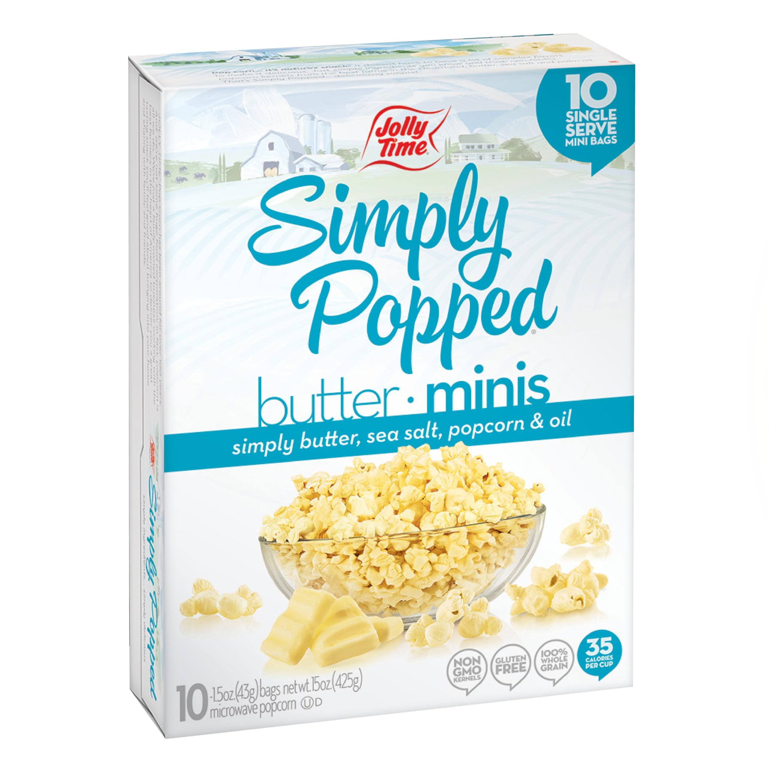Jolly Time Simply Popped MFF30 Butter Minis, Lightly Salted Microwave ...