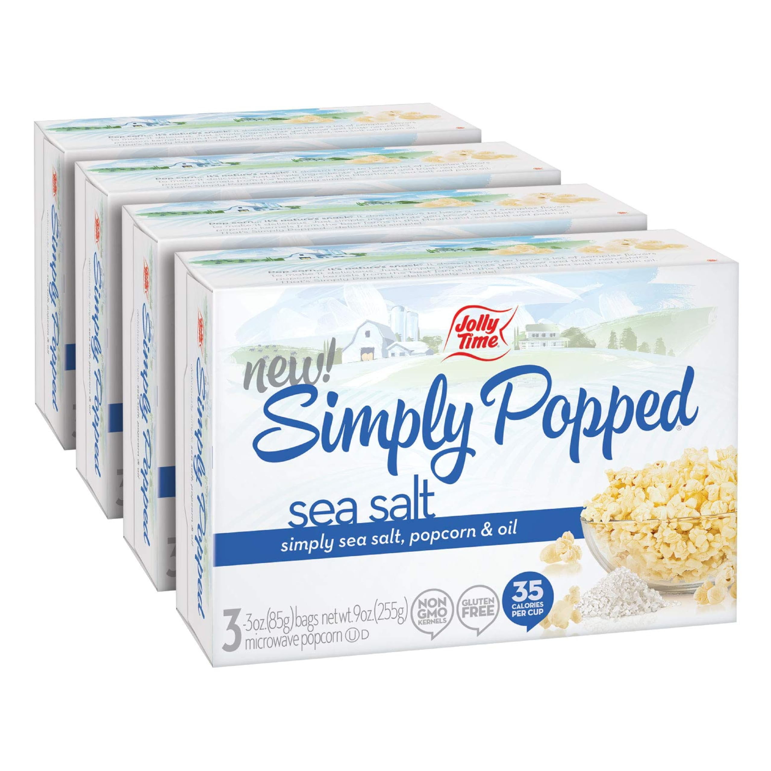 Jolly Time Simply Popped, Vegan, Dairy Free Microwave Popcorn, 3oz ...