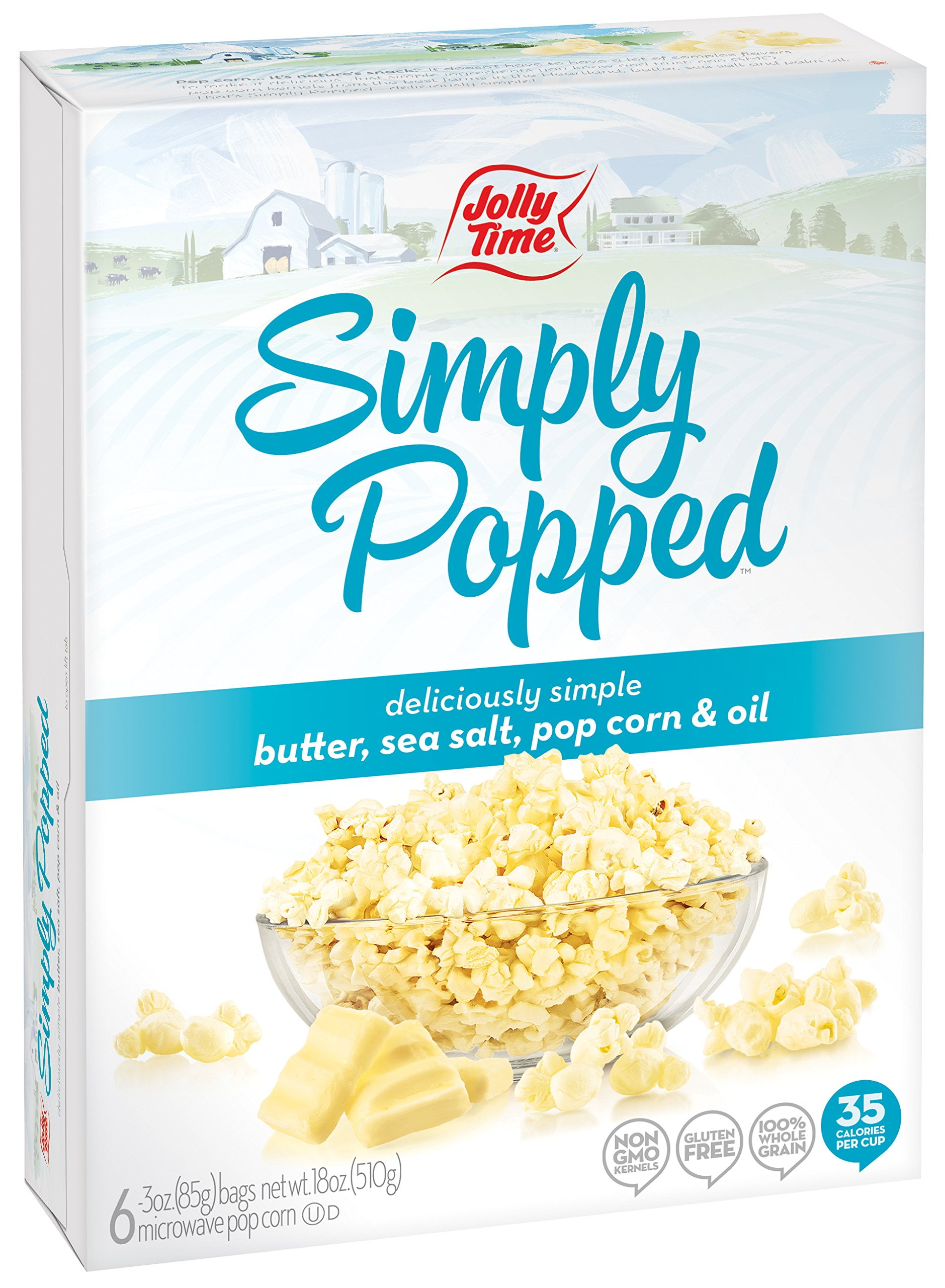 Jolly Time Simply Popped XEF1 - Lightly Salted Microwave Popcorn, 3oz ...