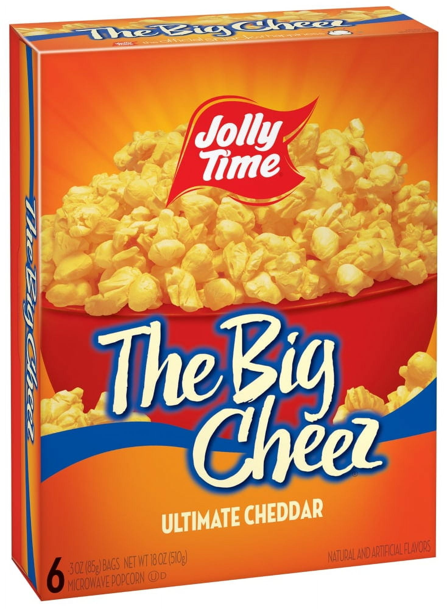 Jolly Time The Big Cheez Cheddar Microwave Popcorn Bags, 6 ct, 3 oz ...
