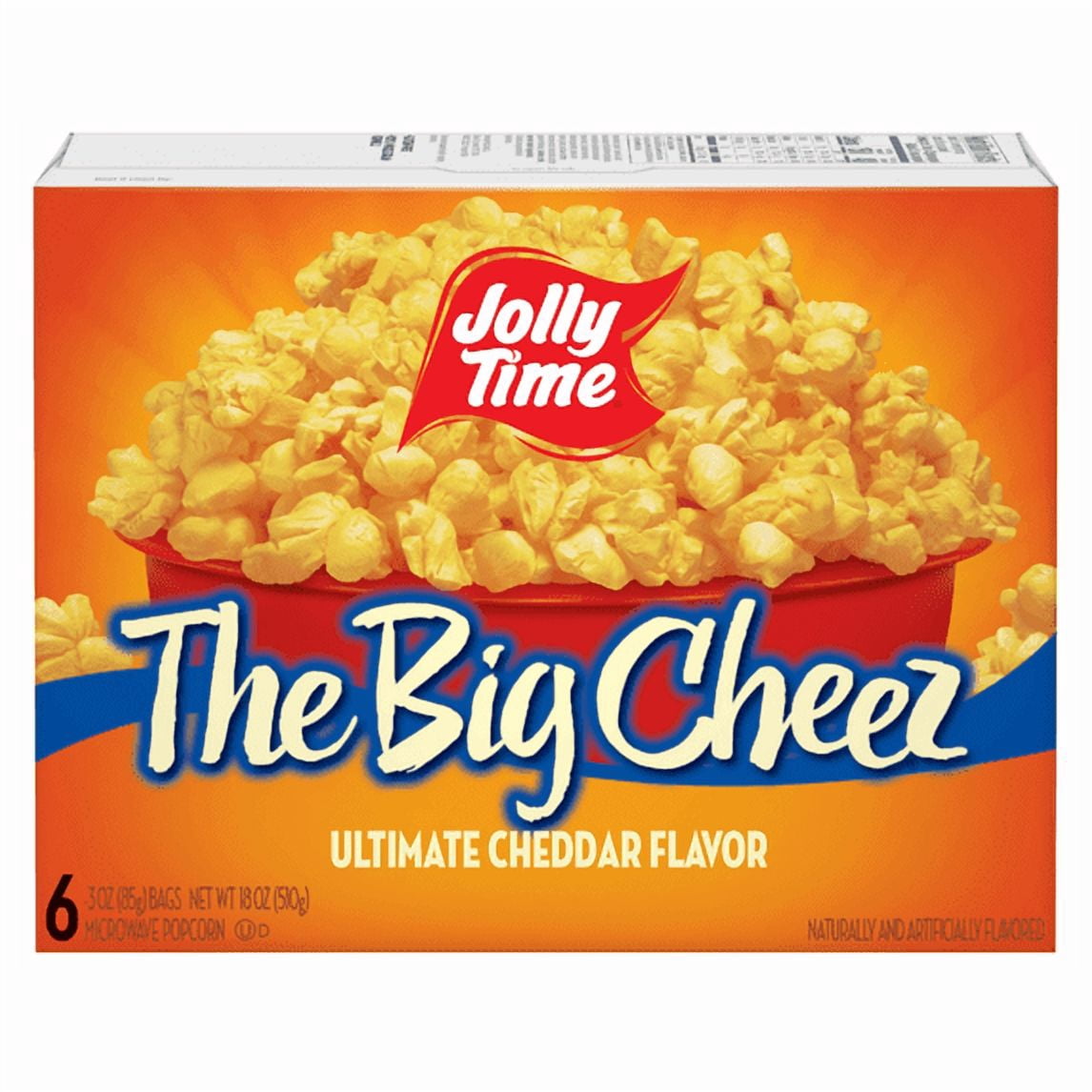 Jolly Time The Big Cheez Ultimate Cheddar Microwave Popcorn, 3 oz, 6 Ct ...