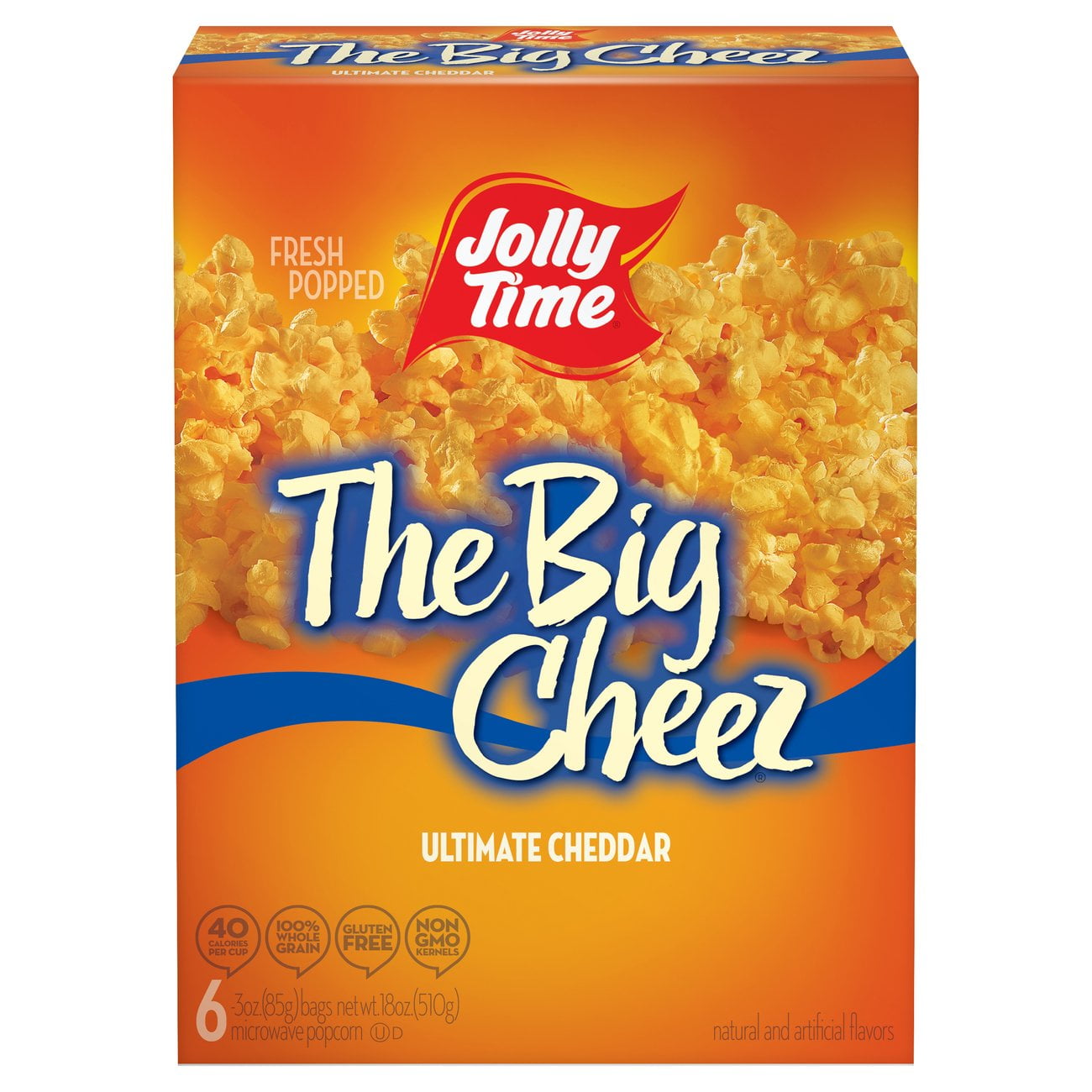 Jolly Time The Big Cheez Ultimate Cheddar Microwave Popcorn - 6 ct ...