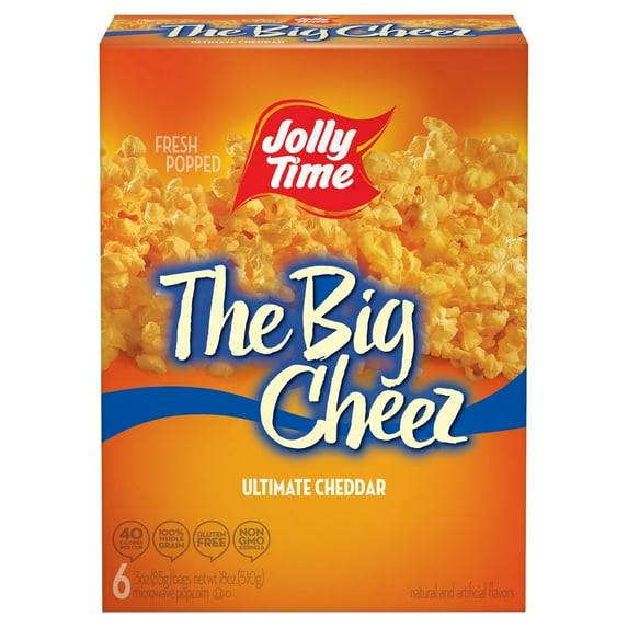 Jolly Time The Big Cheez Ultimate Cheddar Microwave Popcorn - 6 ct ...