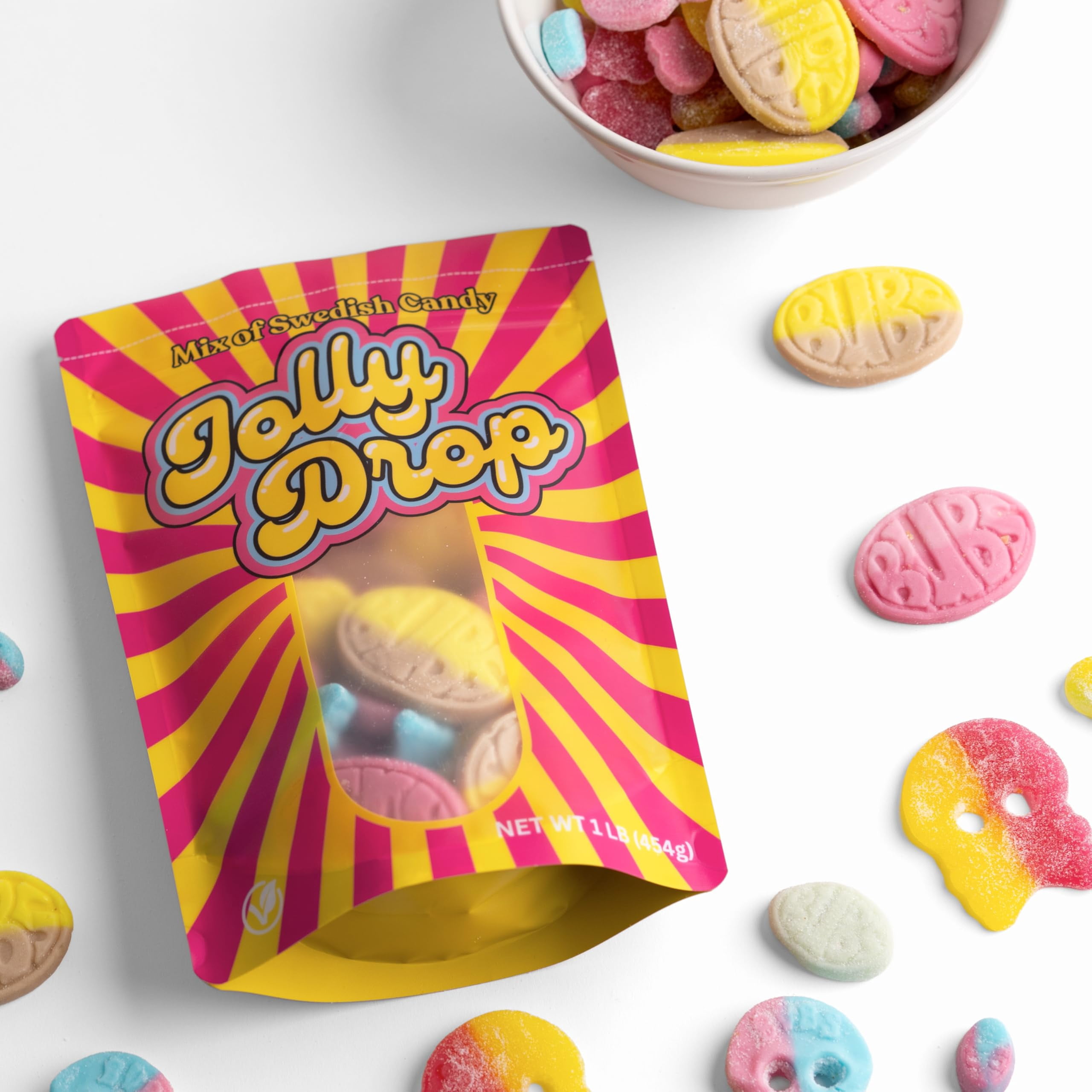 JollyDrop Swedish Candy Mix AKF18 - Authentic BUBS Sweet & Sour Gummies ...
