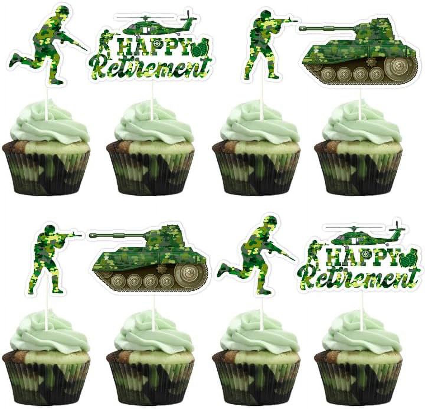 Jollyboom Army Retirement Party Decorations, 24Pcs Military Retirement ...