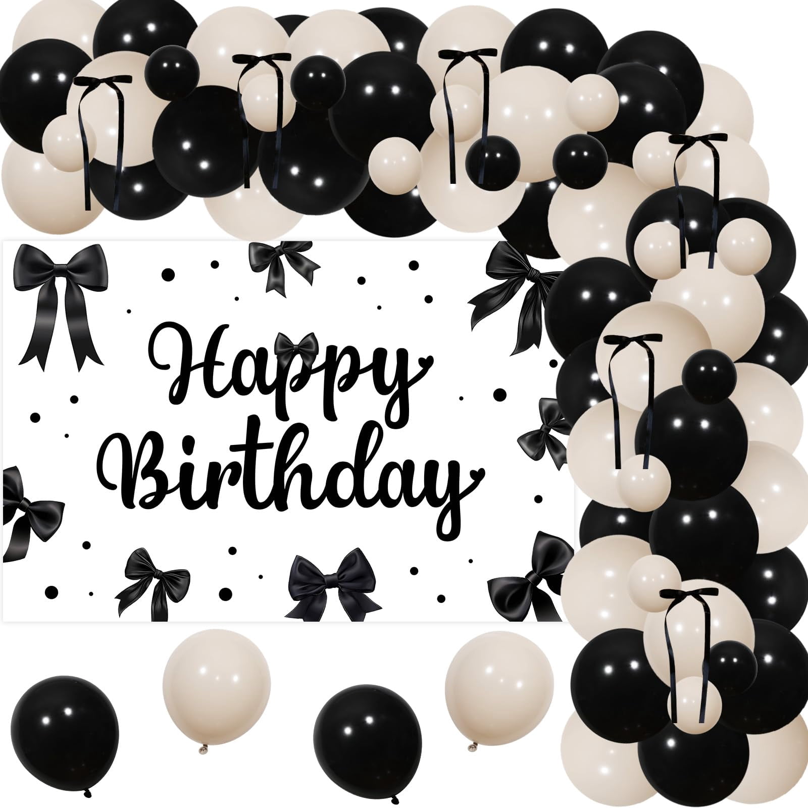 Jollyboom Black Bow FEV6 Birthday Party Decoration Girl, Birthday Party ...