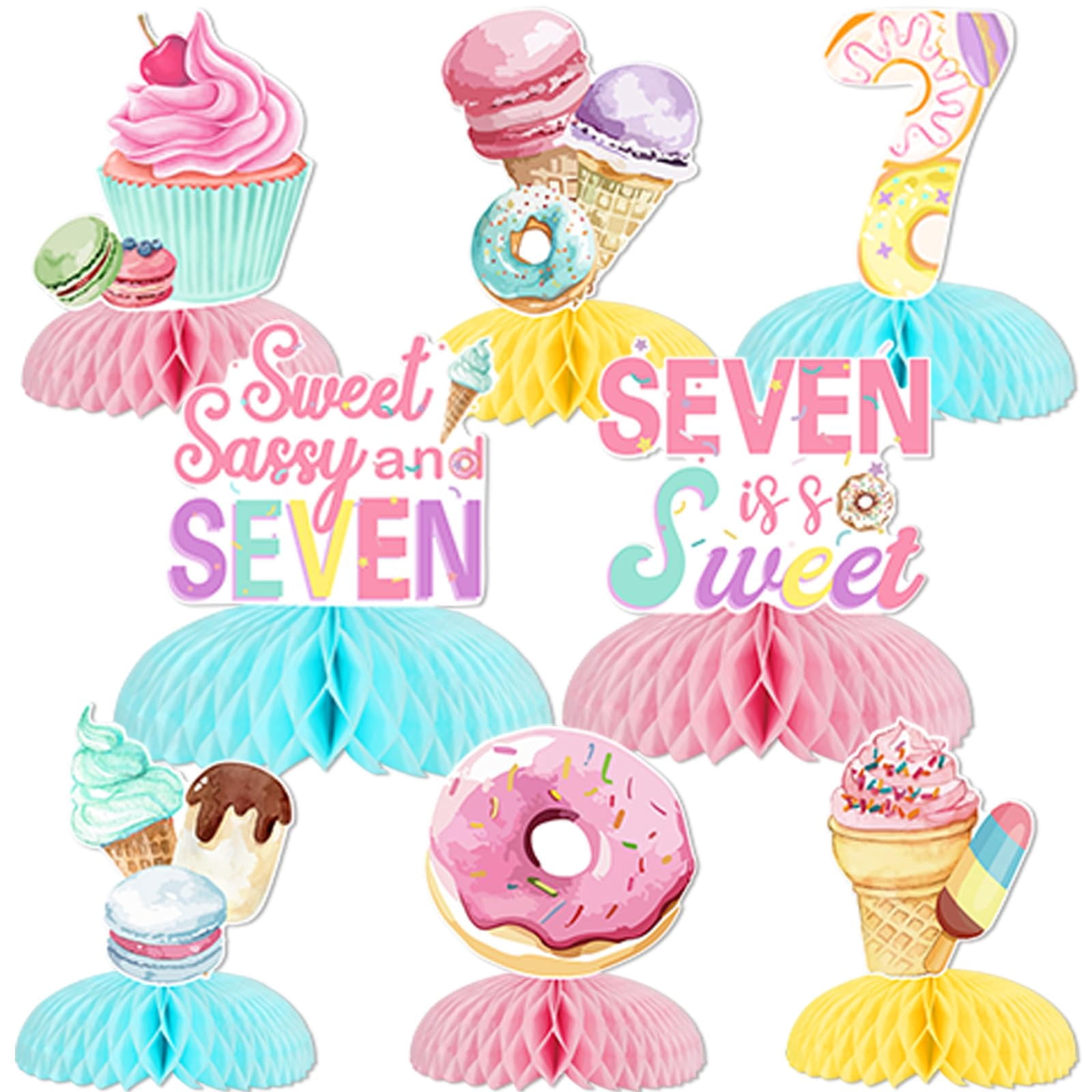 Jollyboom Sweet Sassy and Seven Birthday Decorations KMC2Girls, Ice ...