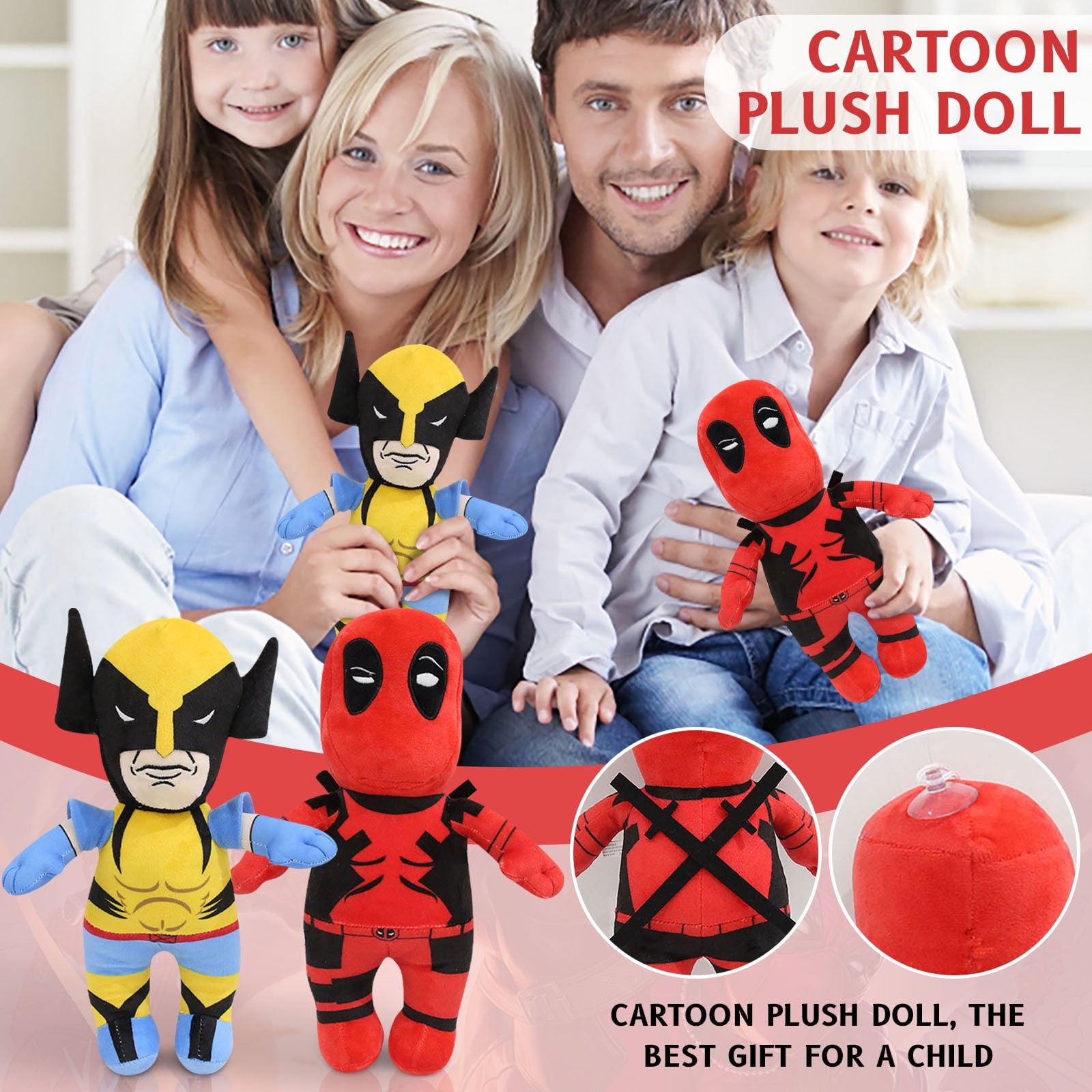 Jollyzo 11.8 inch Deadpool & Wolverine Stuffed Animal Plushies - Soft ...