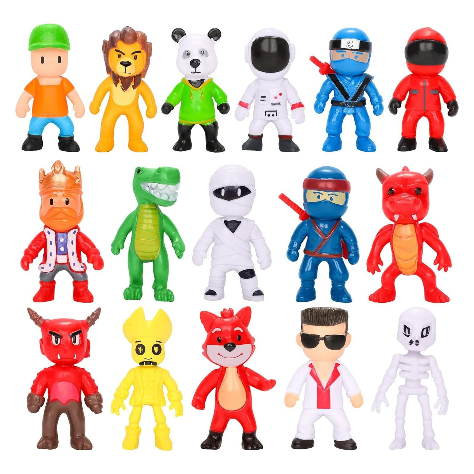 Jollyzo 16Pcs Stumble Fall Guys Mini Figurine PVC Model Toys Fan ...