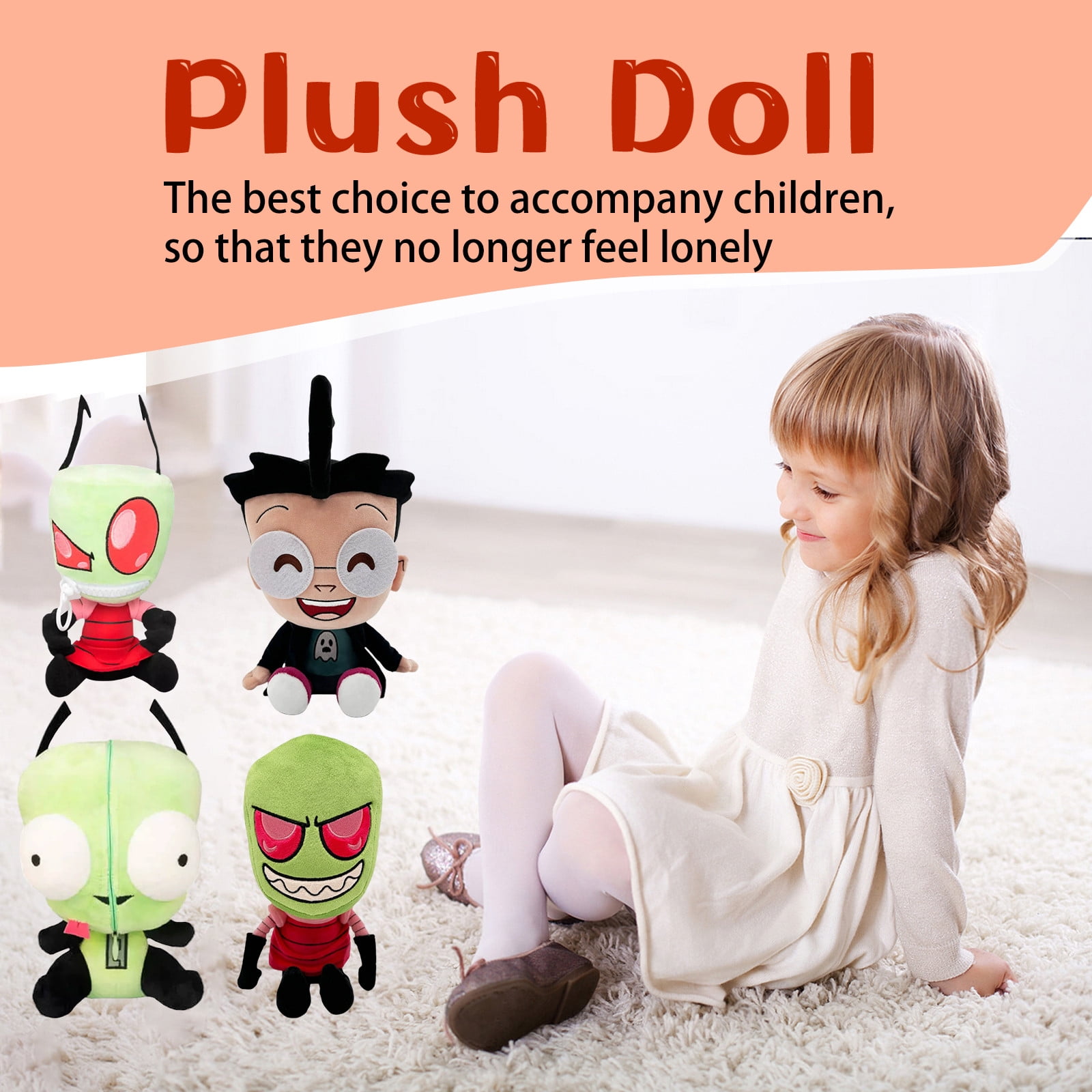 Jollyzo 19.6 inch Invader ZIM：Enter the Florpus - Zim Stuffed Plush ...