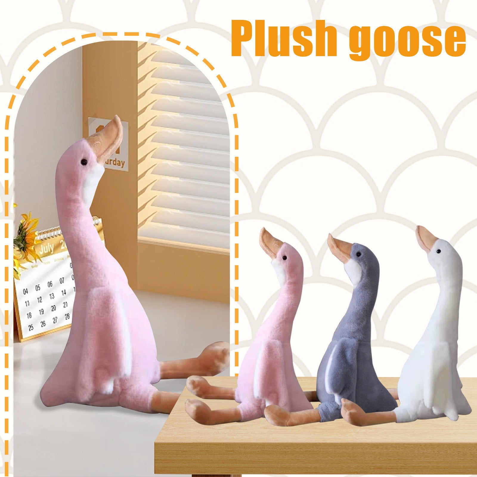Jollyzo 23.62 inch Swan Stuffed Animals, Soft Smooth Goose Plush Toys ...
