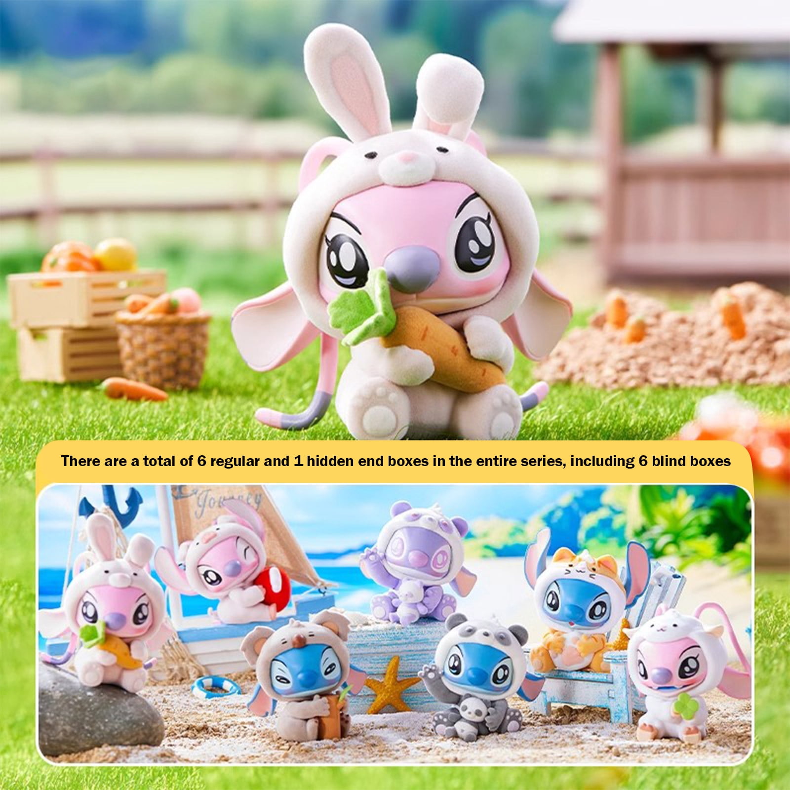 Jollyzo 6Pcs Lilo & Stitch Collectible Stitch Figure Set, Stitch Zoo ...