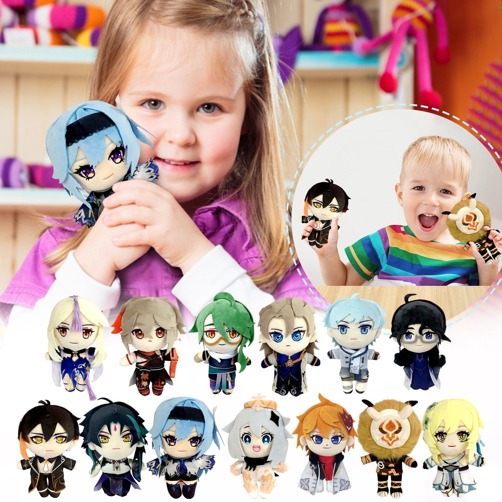 Jollyzo 7.8 inch Genshin-Impact - Albedo Plush Game Figure Plush Doll ...