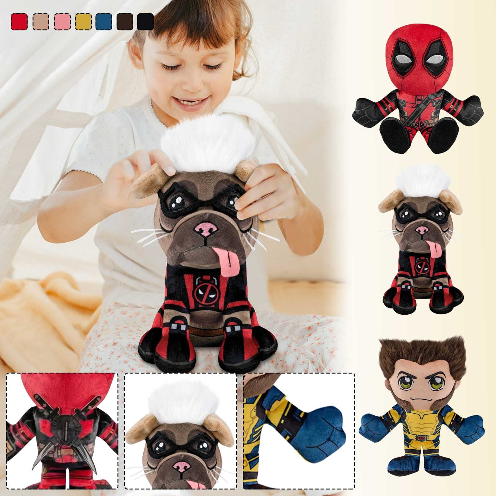 Jollyzo 7.8 inch Wolverine Stuffed Animal Plushies - Soft Huggable ...