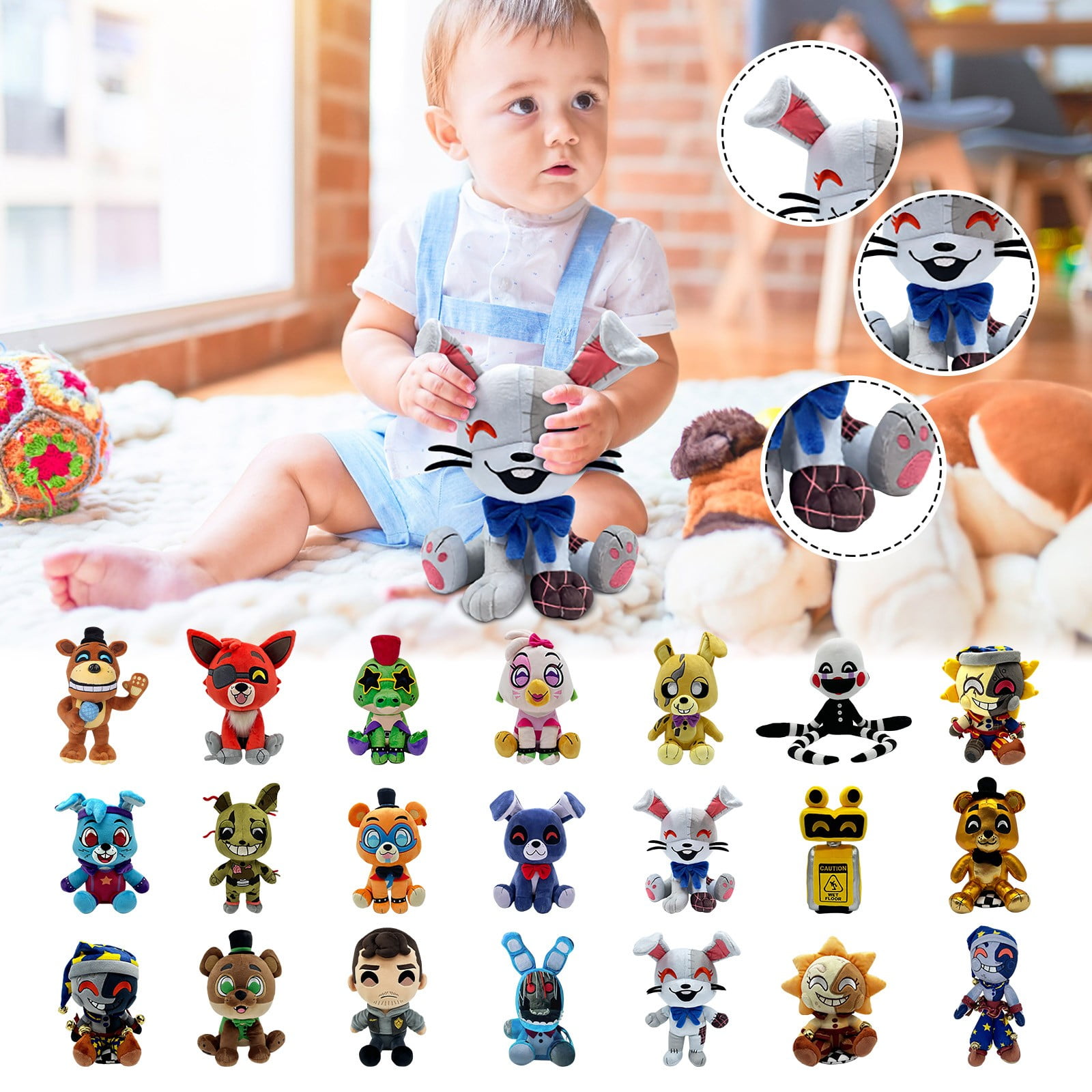 Jollyzo 9.8 inch Five Nights at Freddy's Bonnie Plush Toys - Light ...