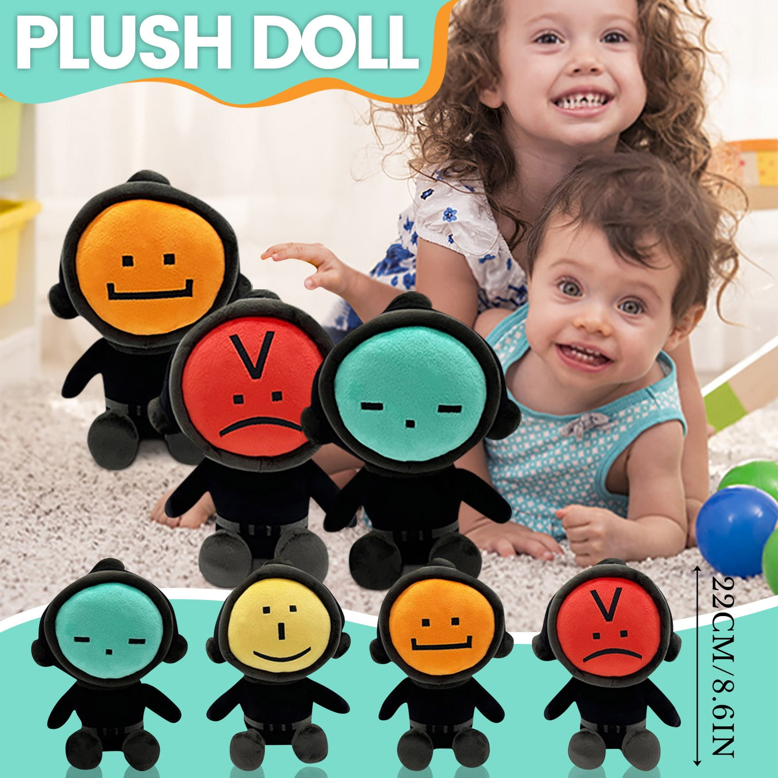 Jollyzo 9.84 inch Content Warning Plush Toy, Soft Stuffed Doll with ...