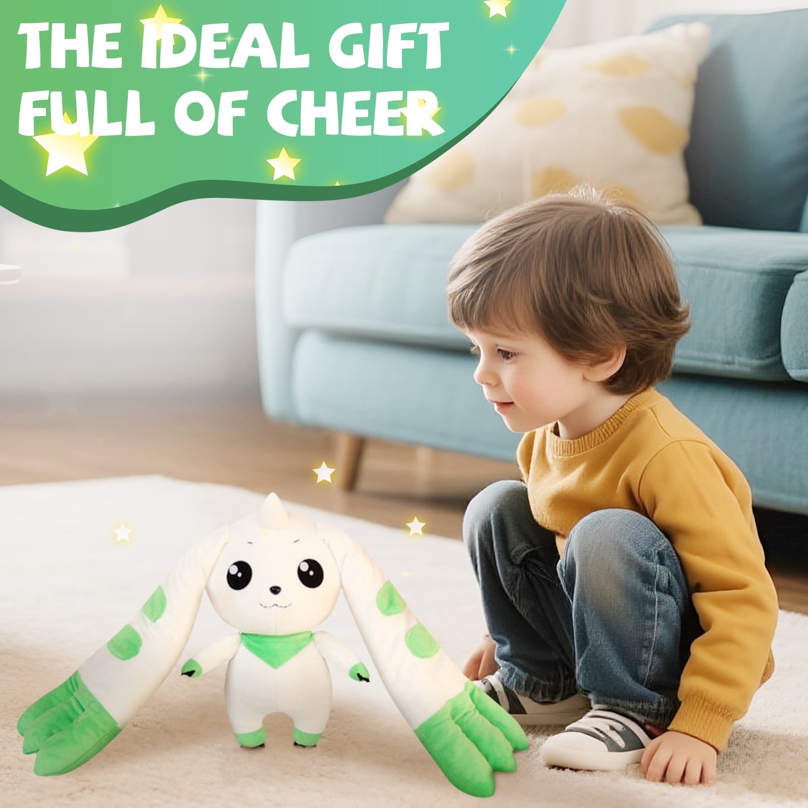 Jollyzo Digimon Adventure Terriermon Plush Toys, 12.3" Terriermon ...