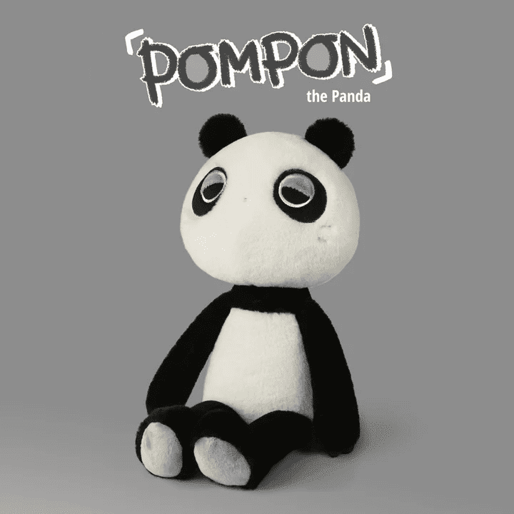 Jollyzo Doozie Drowsy POMPON The Panda Sleepy-Eyed Collection Stuffed ...