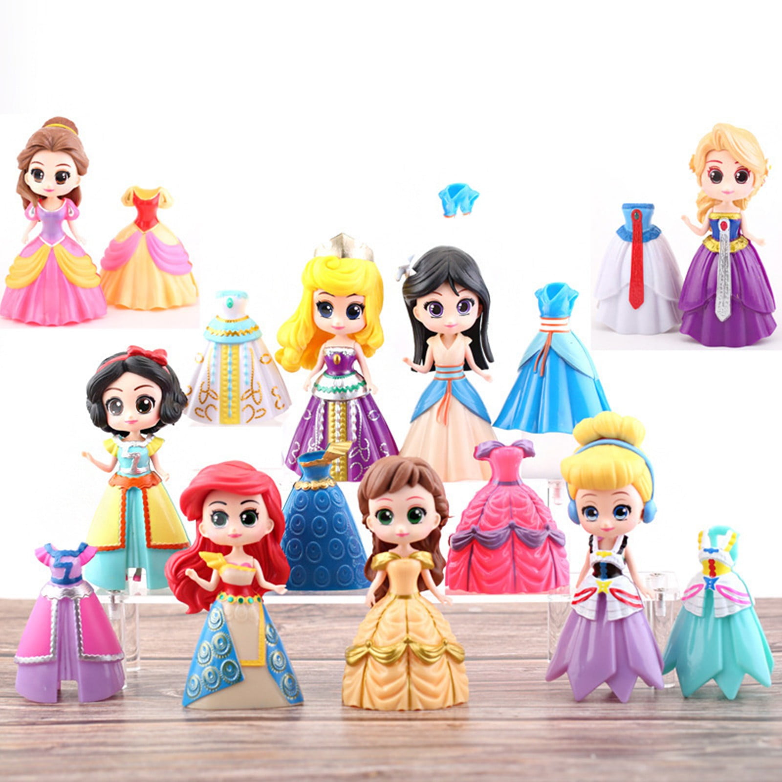 Jollyzo Dress Up Princess Toy with Changeable Clothes Doll Princess ...