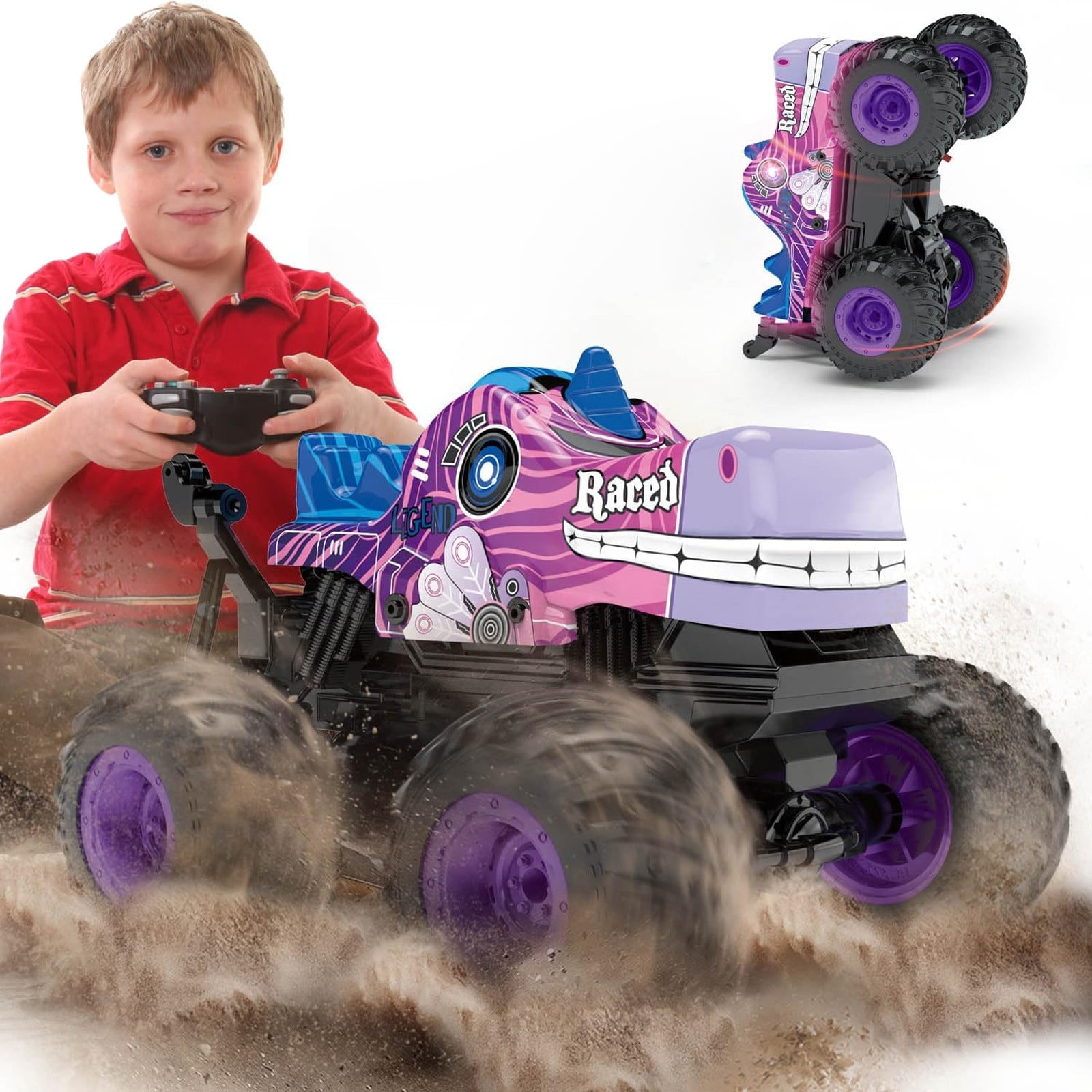 Jollyzo Remote Control Car, 2.4Ghz All Terrain Pony Monster Truck Toys ...